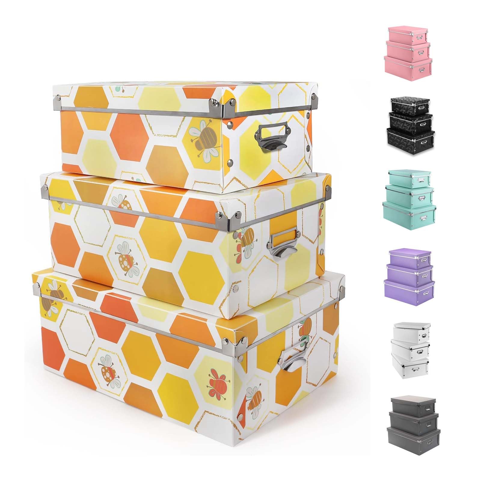 XUCHUN Plastic Decorative Storage Plastic Box with Lids for Closet ...