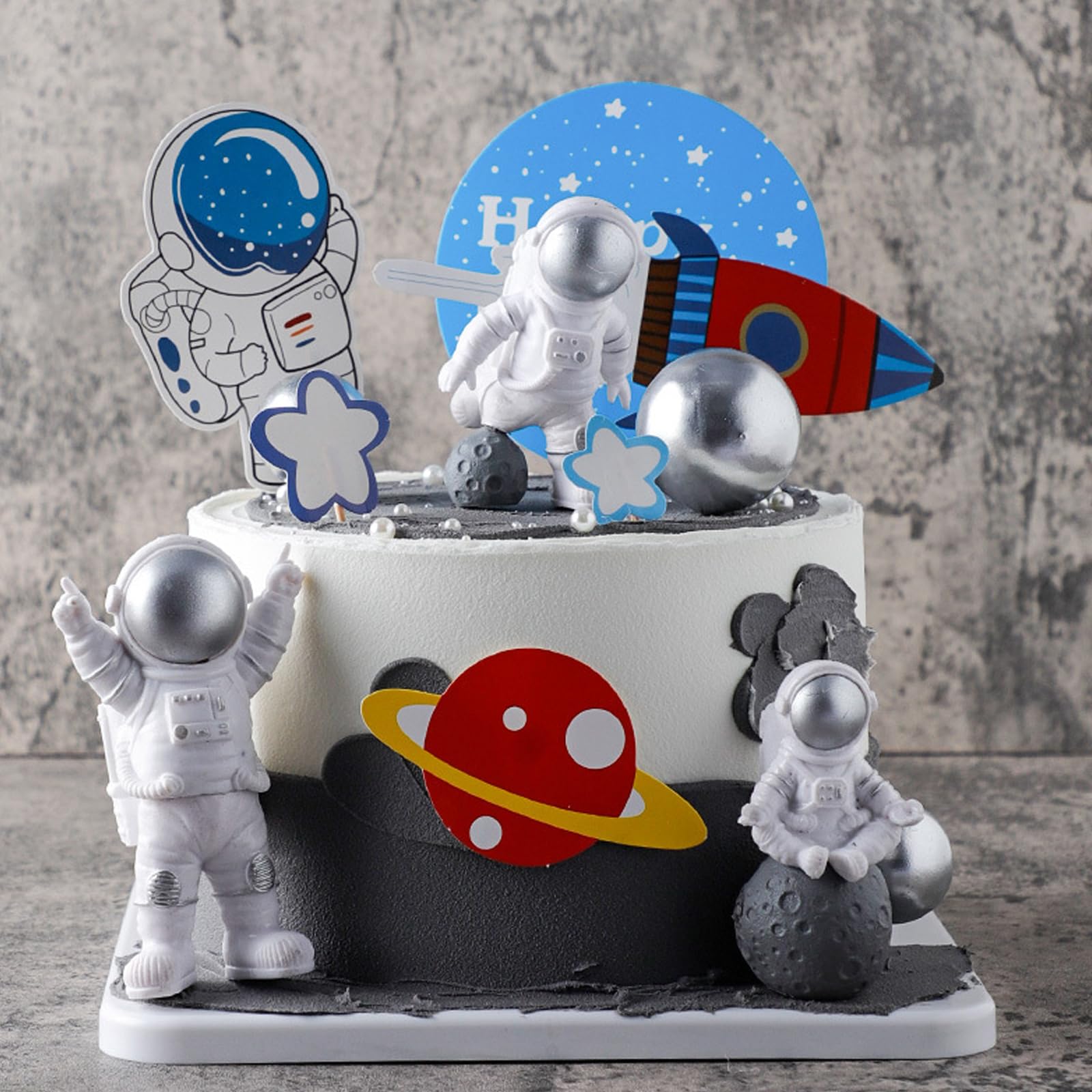 Amazoncom Space Cake Topper Amazon.com: 21 Pcs Space Cake Topper For