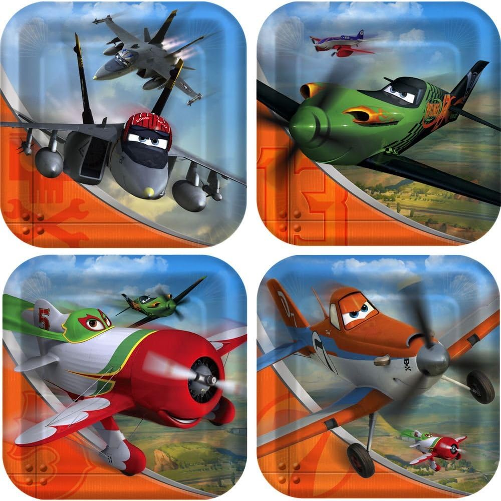 Amazon.com: Disney Planes 734; Dessert Plates (8 Pack) - Party Supplies ...