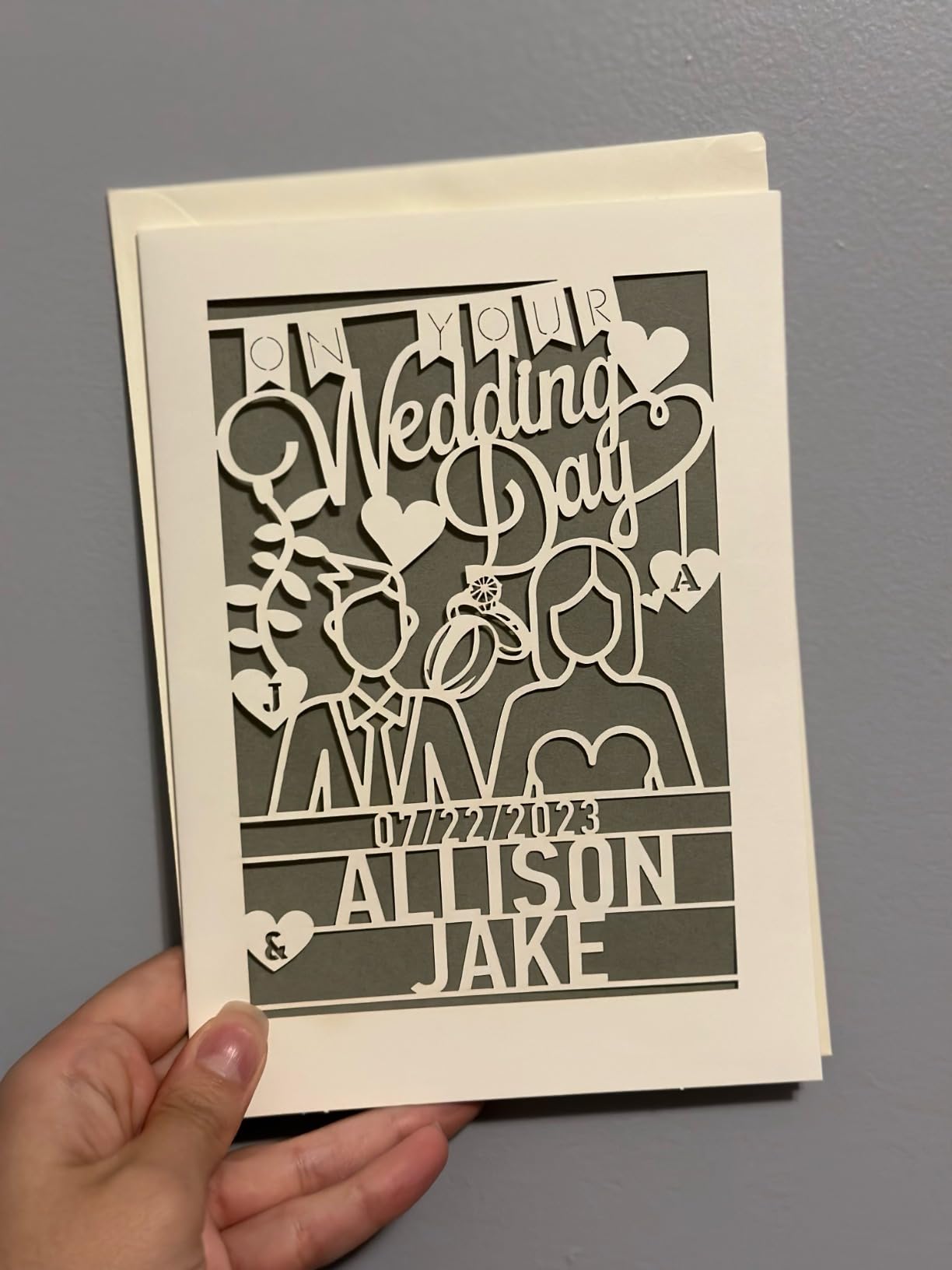 Amazon.com : Wedding Card Personalized Wedding Card Custom Wedding ...