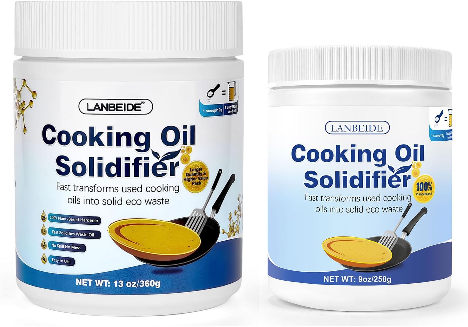 Amazon.com: LANBEIDE Cooking Oil Solidifier Powder - 100% Plant-Based ...