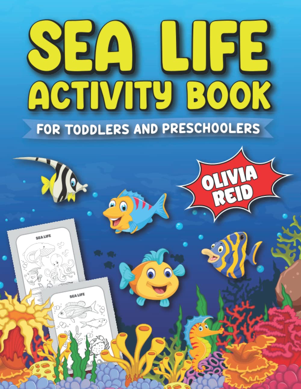 Sea Life Activity Book for Toddlers and Preschoolers: Big and Simple ...