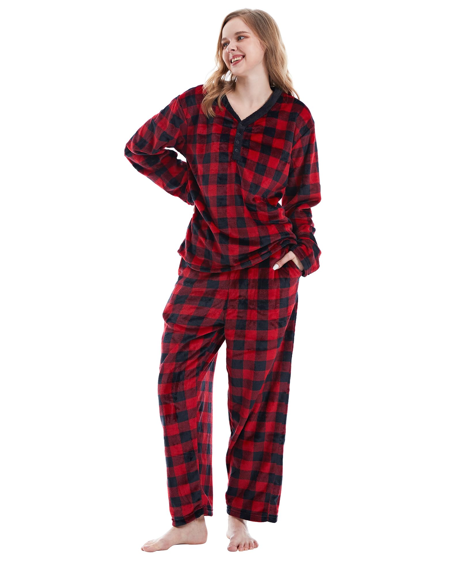 Istylish Fleece Pajama Sets For Women 2 Piece Women's Soft Pajama Sets ...