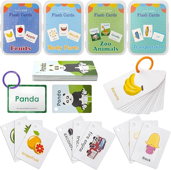 Flash Cards for Toddlers Educational Flash Cards 4 Pack Preschool ...