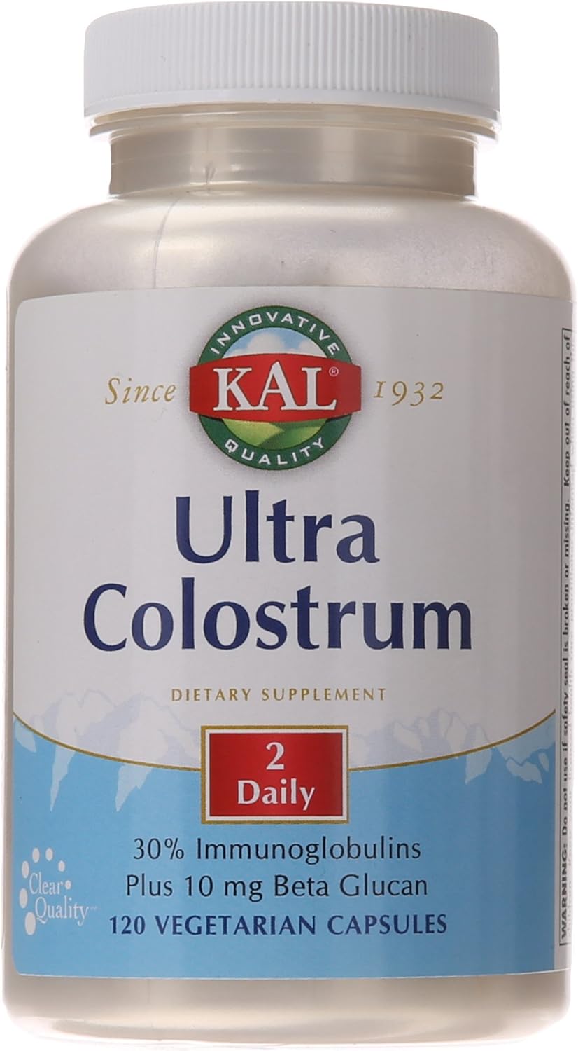 KAL Colostrum 30% IgG Capsules, 120 Count by Kal : Amazon.com.mx: Salud ...