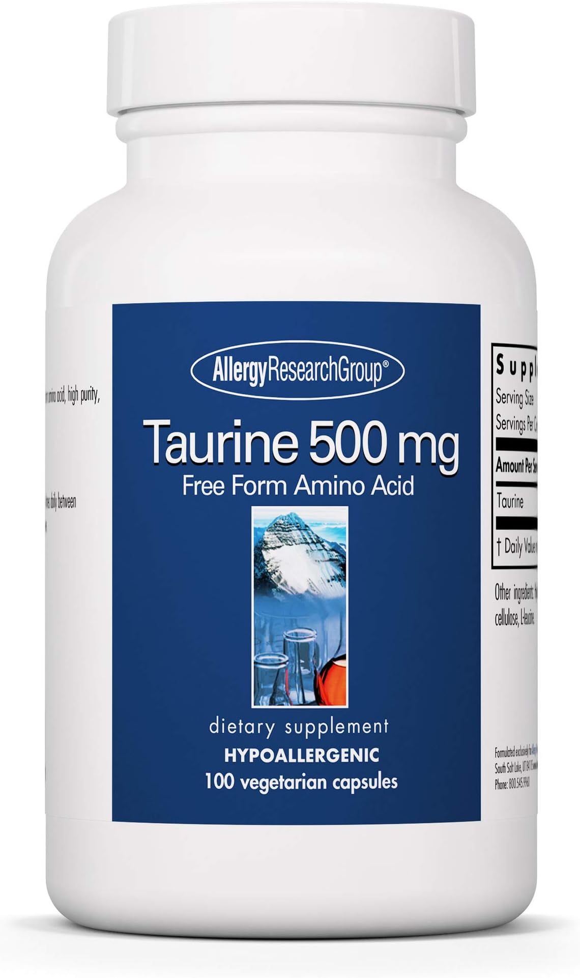 Amazon.com: Allergy Research Group Taurine 500mg Supplement ...
