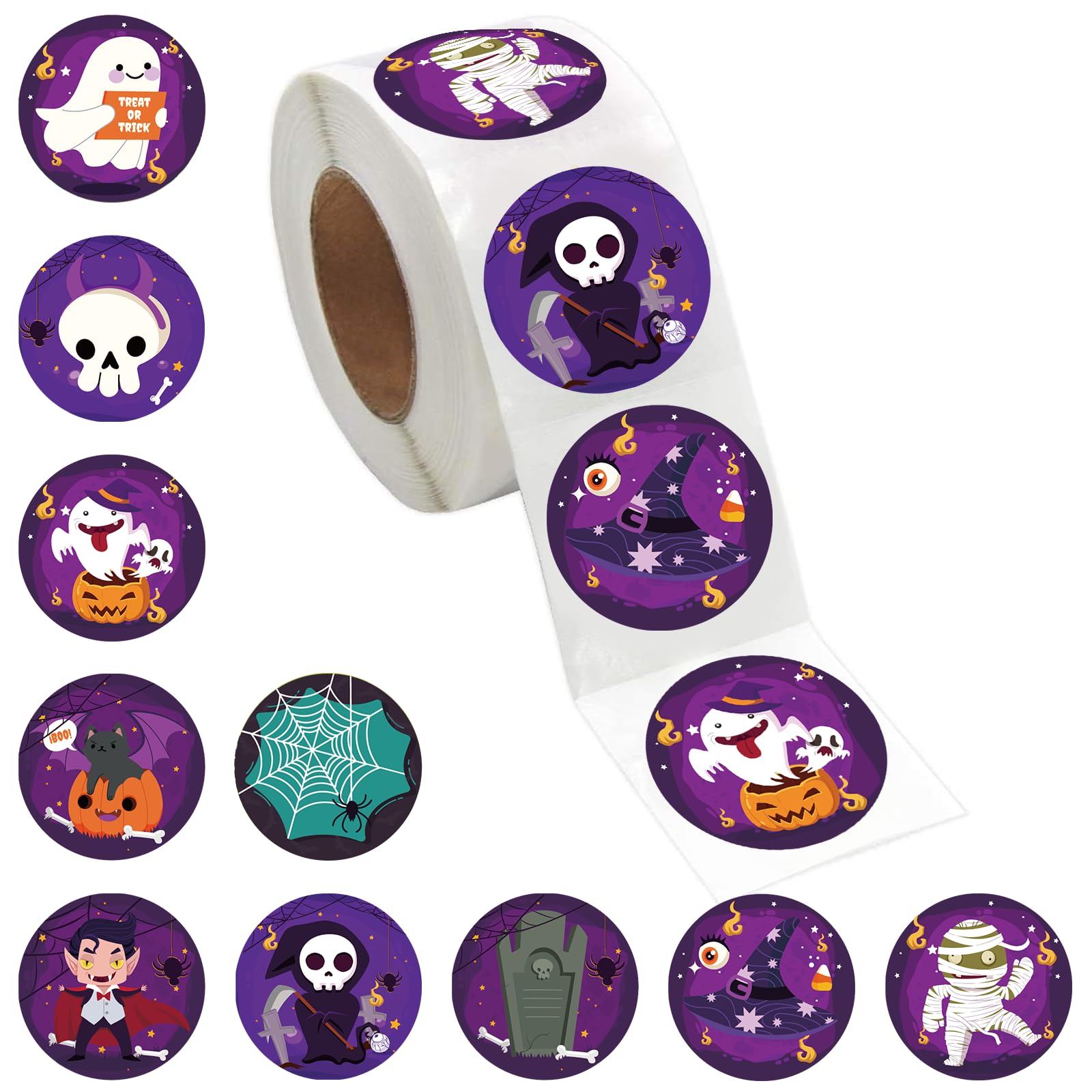 Amazon.com: 600 PCS Halloween Stickers, Kids' Halloween Stickers Roll ...