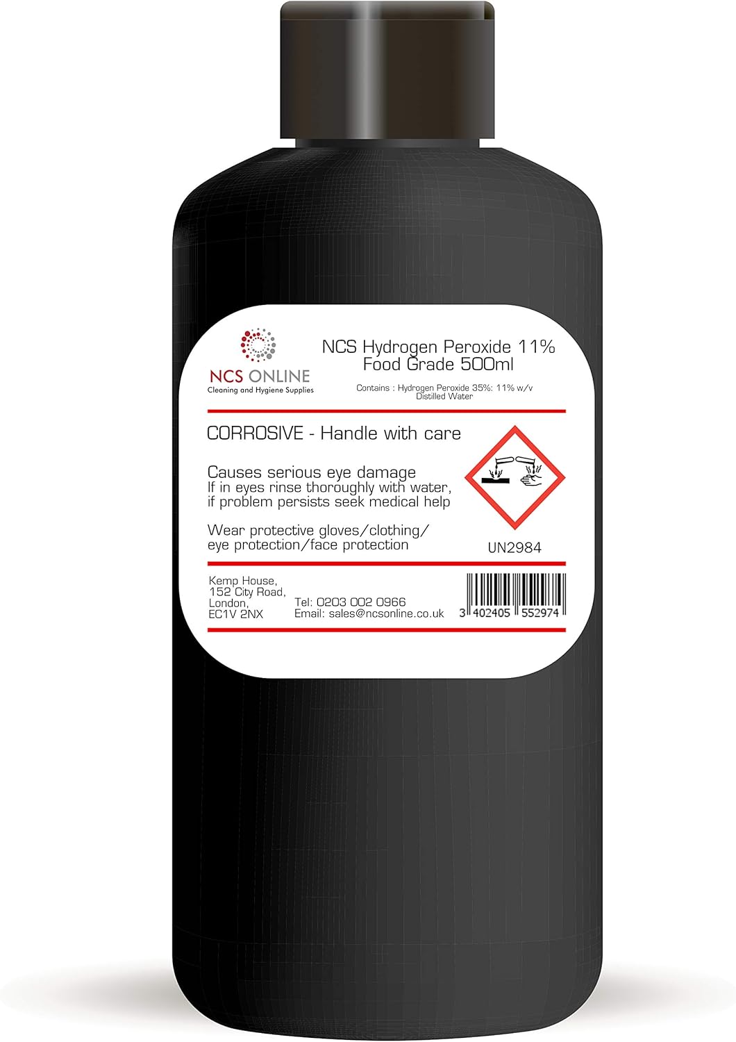 NCSONLINE Hydrogen Peroxide (11%) 500ml Pure Grade H2o2 : Amazon.co.uk ...