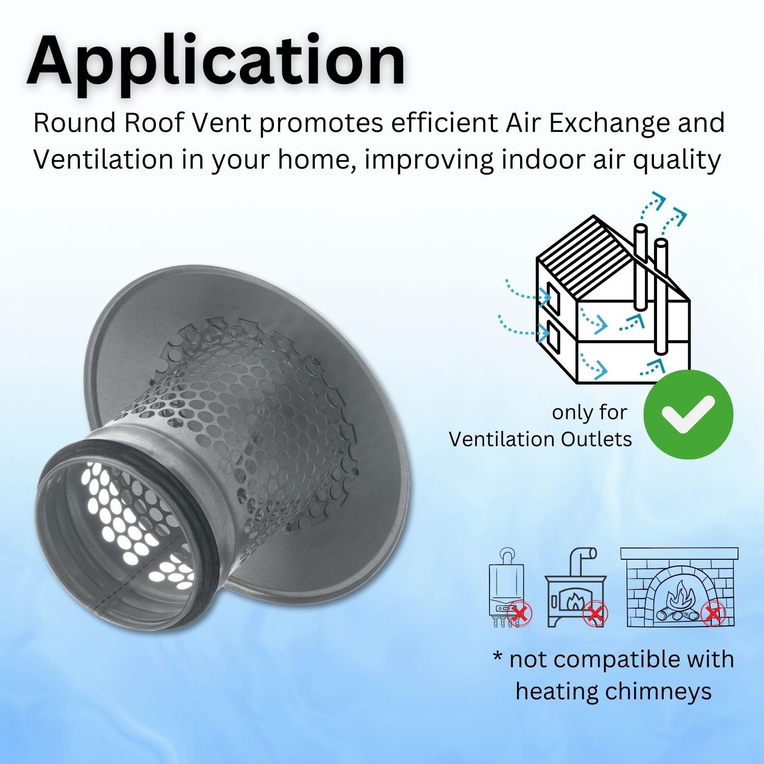 Steinberg14 Metal Roof Cowl 100mm – 4 inch Exhaust Tube End – Round ...