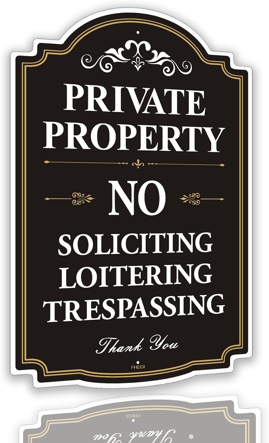 Amazon.com : FHEGI 1-Pack 12 x 8 Inches Private Property Sign, No ...