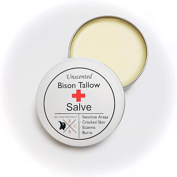 Amazon.com : Big Crazy Buffalo Pure Bison Tallow Salve, Unscented - No ...