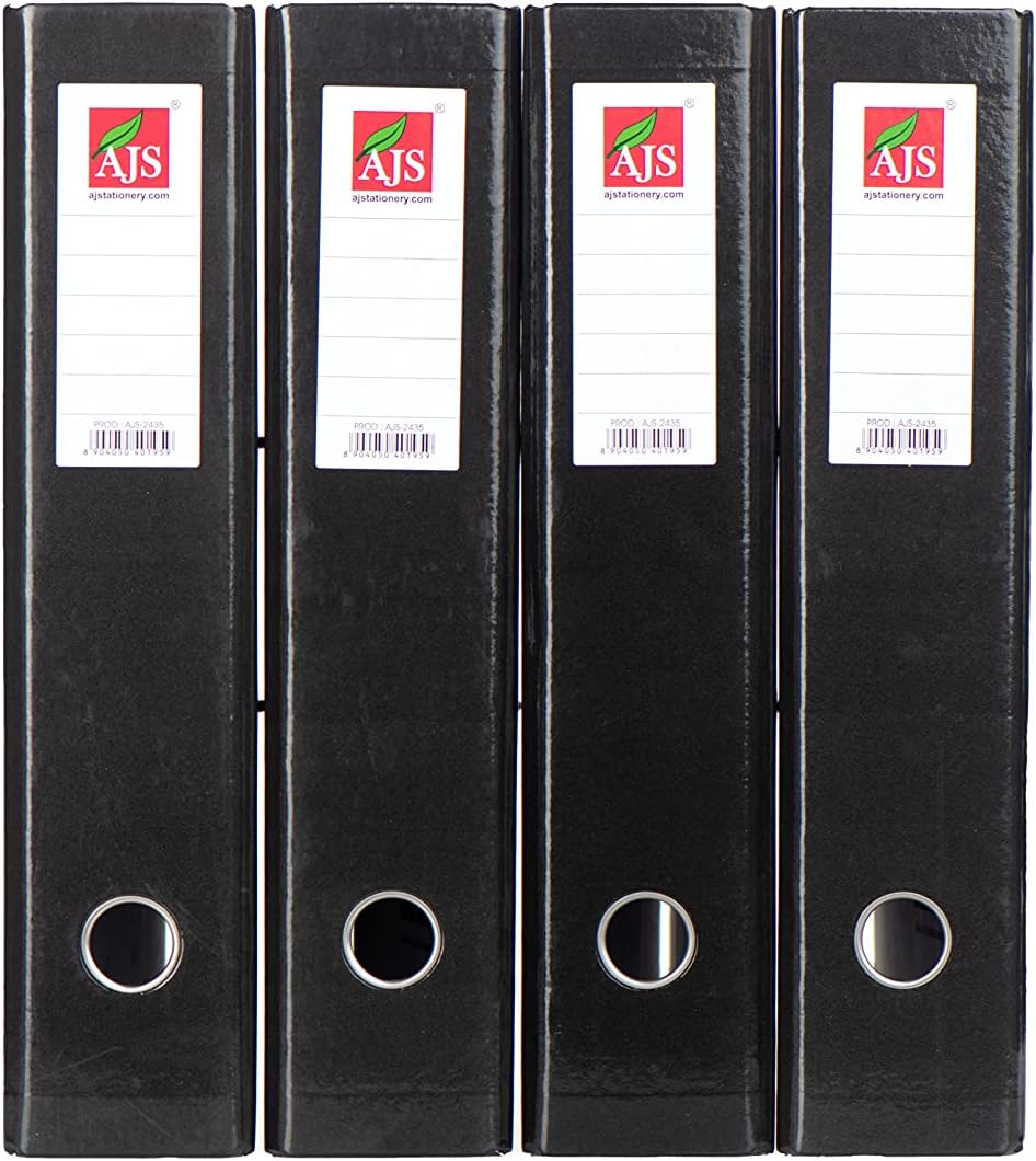 AJS Office Lever Arch Clip Box File | FS | White Paper Laminated ...