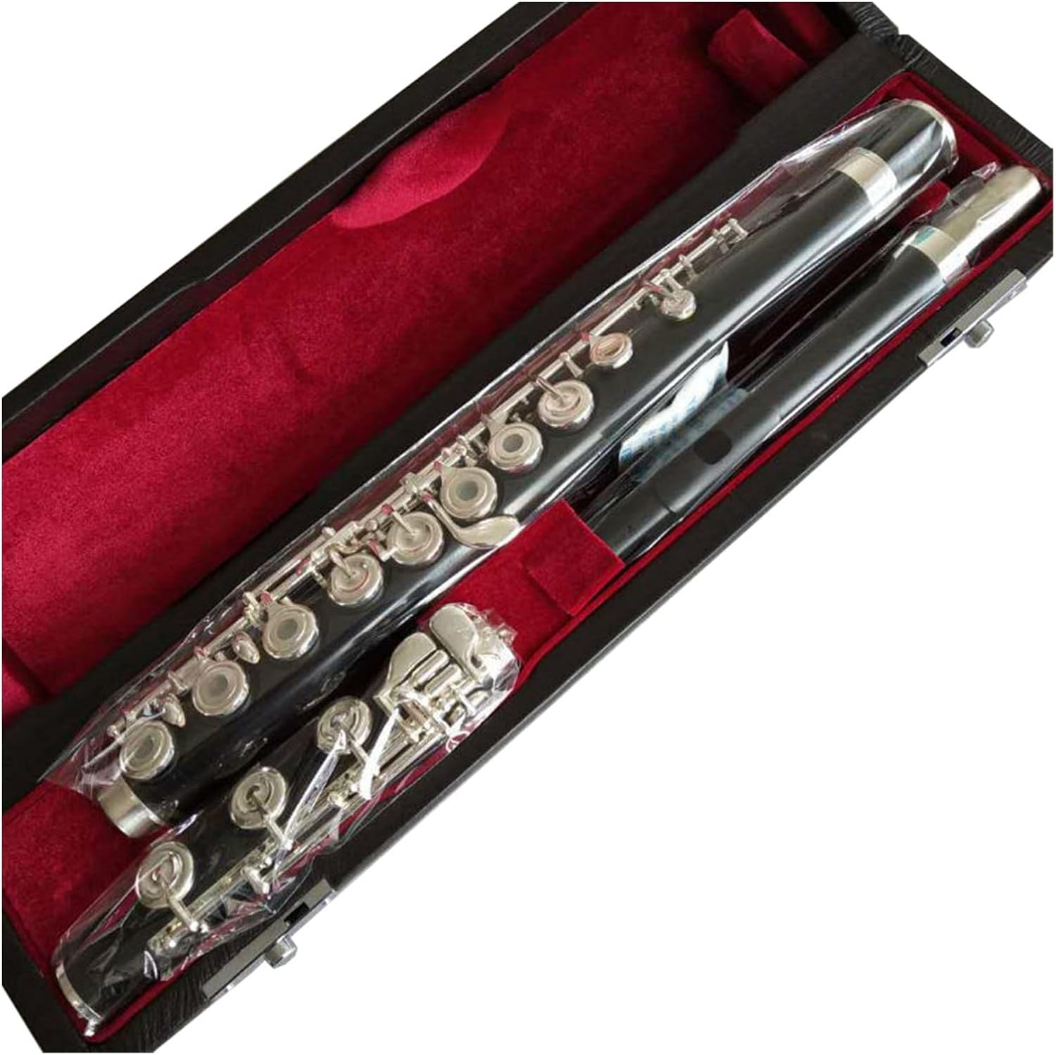 Amazon.com: Flutes Musical Instrument Ebony Body Silver Plate Keys ...