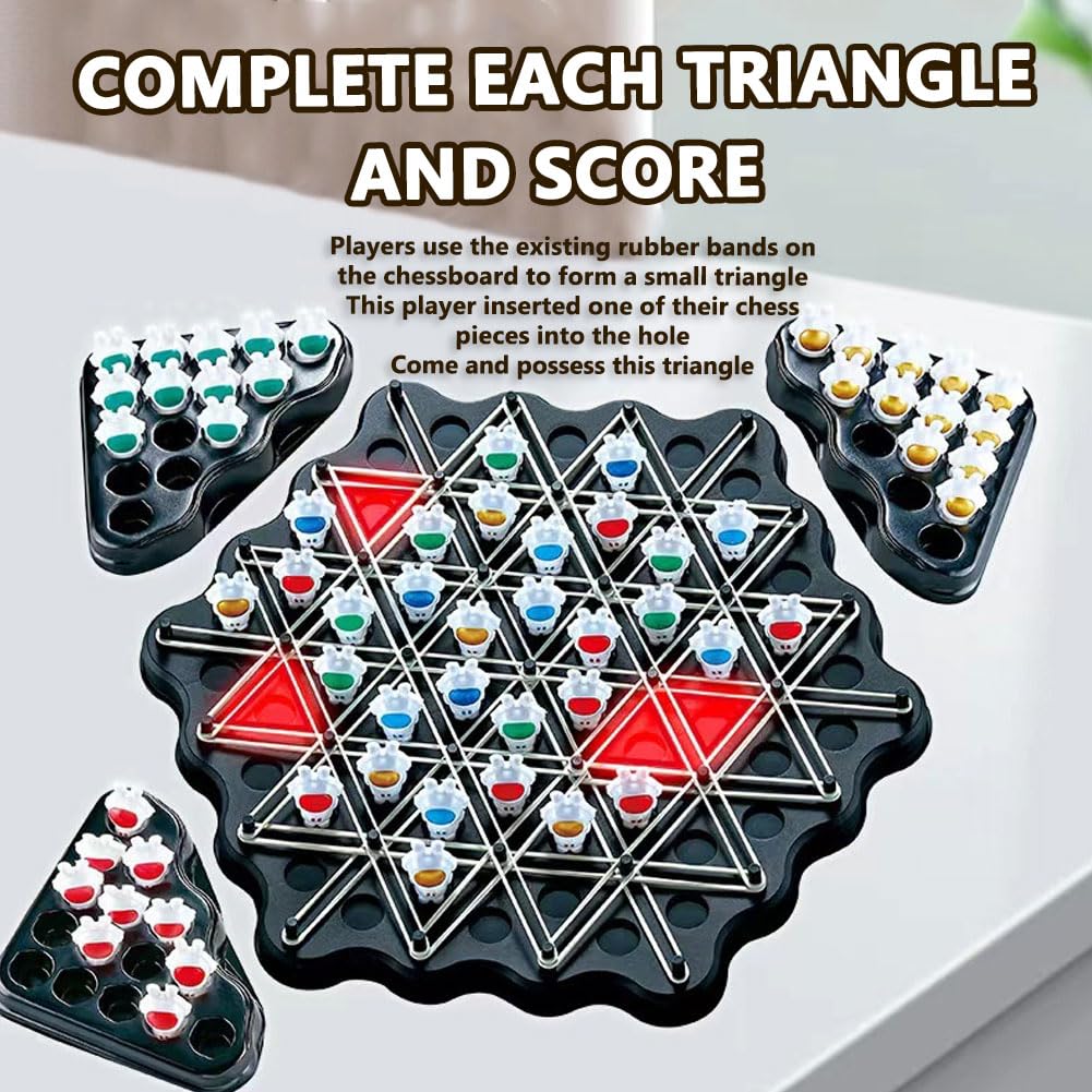 Chain Triangle Game Family Fun Night Chess Set Chain Triangle Board ...