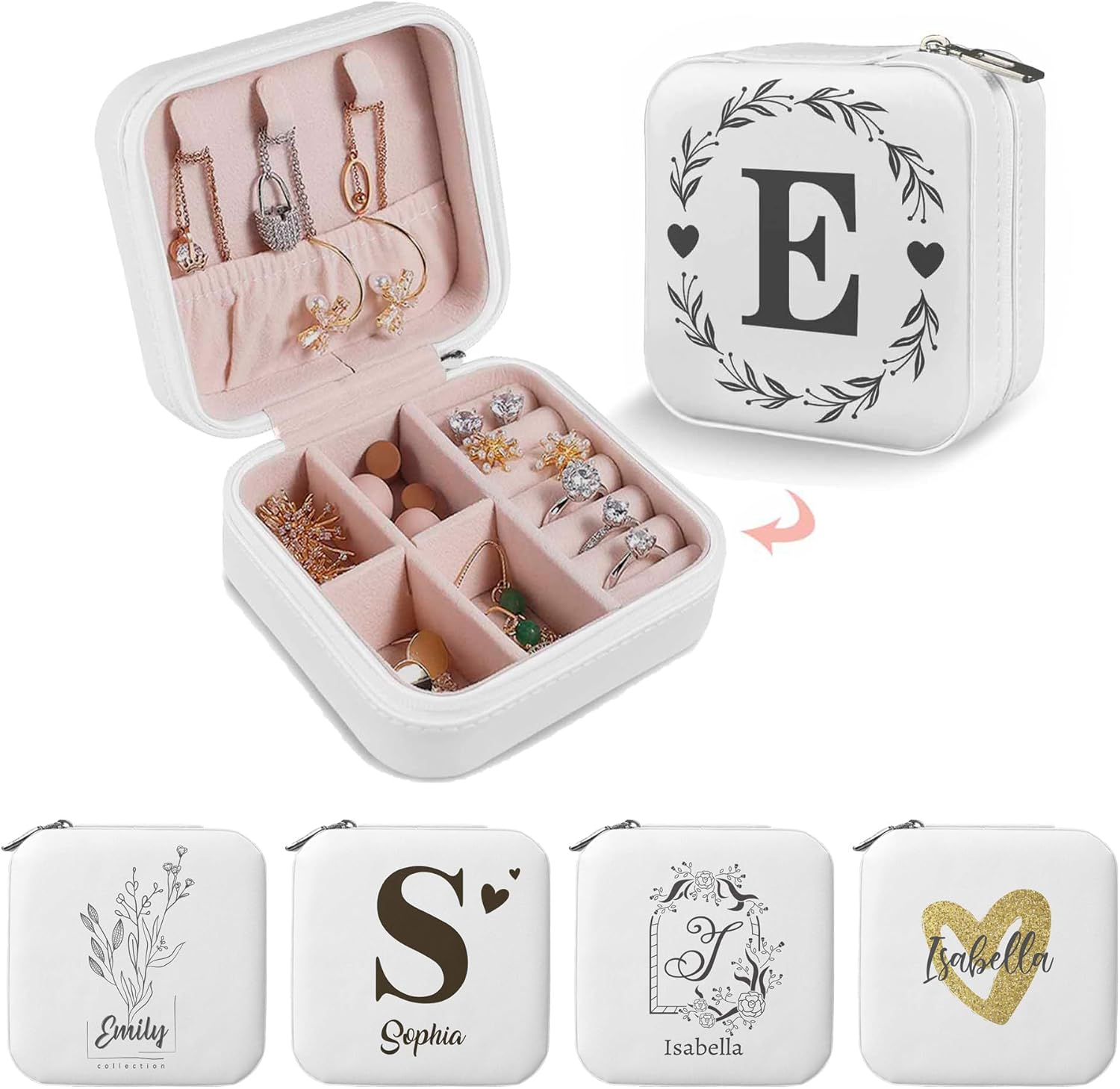 Amazon.com: LOSARON Custom Travel Jewelry Organizer, Jewelry Travel ...