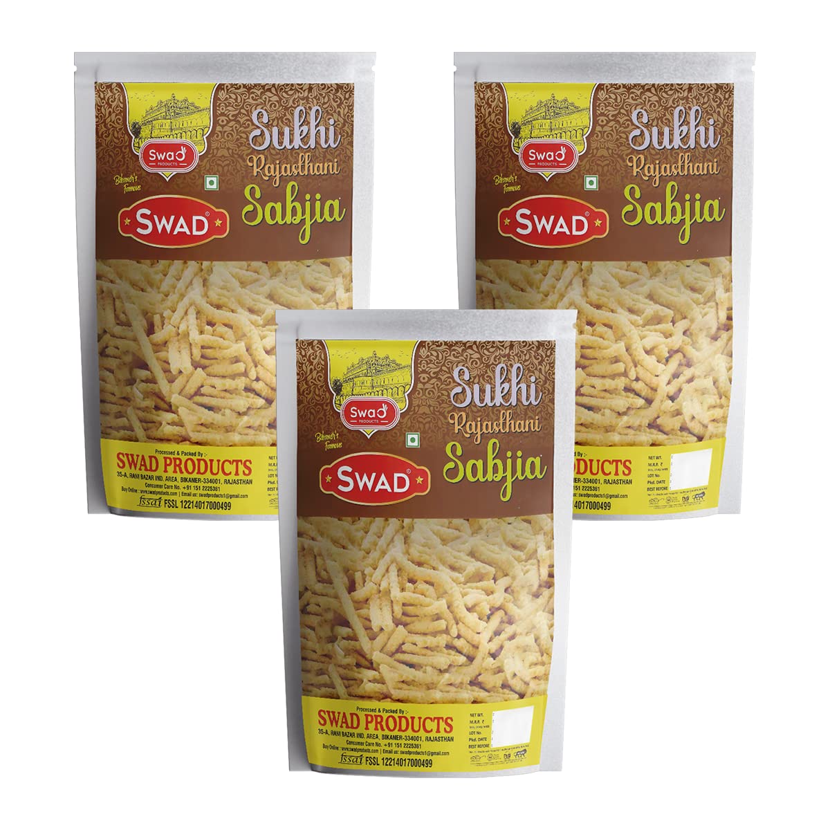 Swad Products | Badi | Sukhi Rajasthani Sabjia | 1.5Kg (Pack of 500Gm x ...