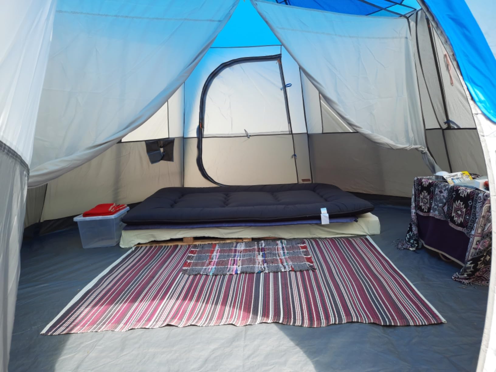 Inside The Coleman 8 Octagon Tent Family Tent Camping 6 Person Camping