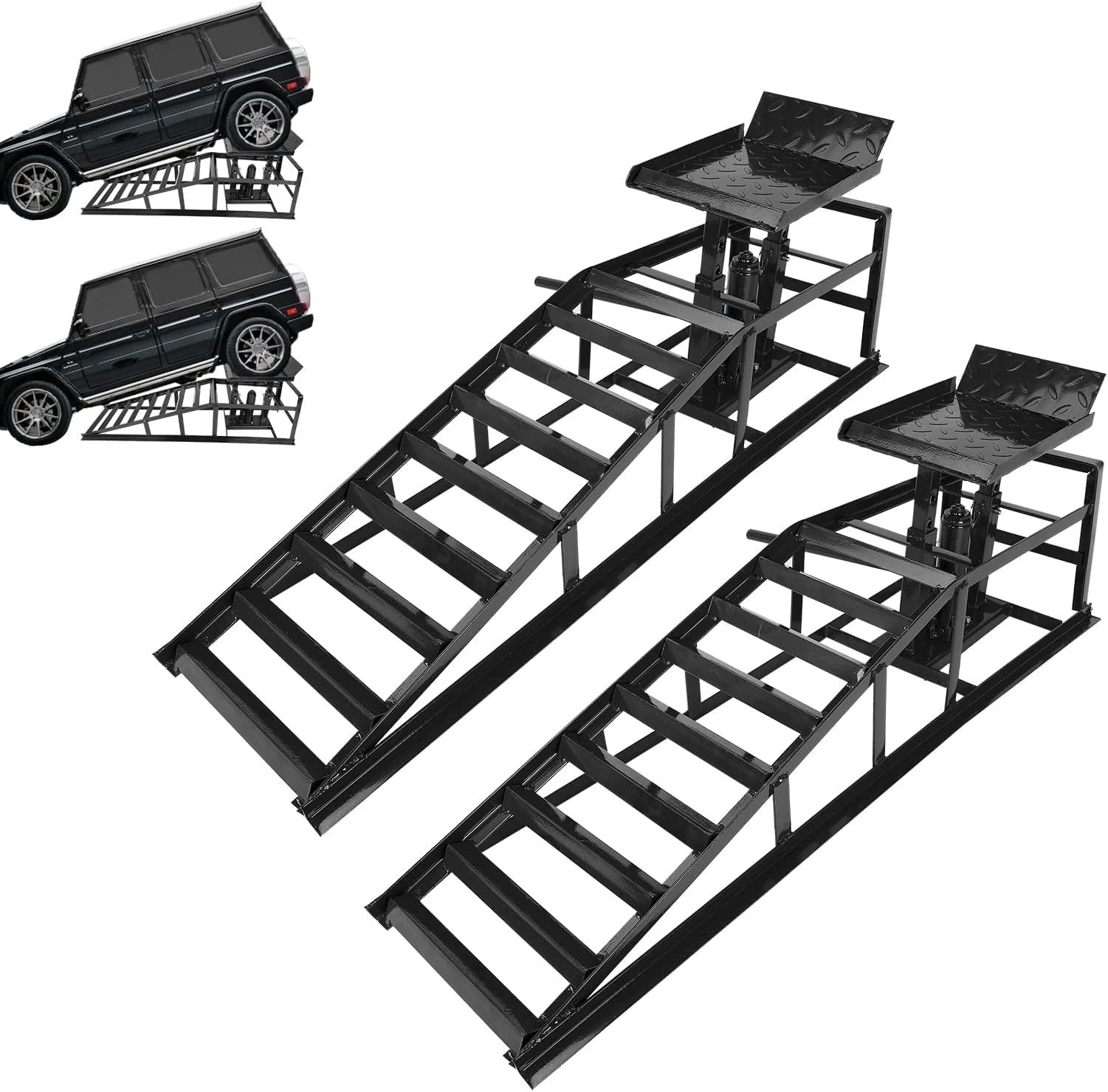 Amazon.com: Solid Steel 3 Ton 6500 LBS Auto Ramp Set Heavy Duty Car ...