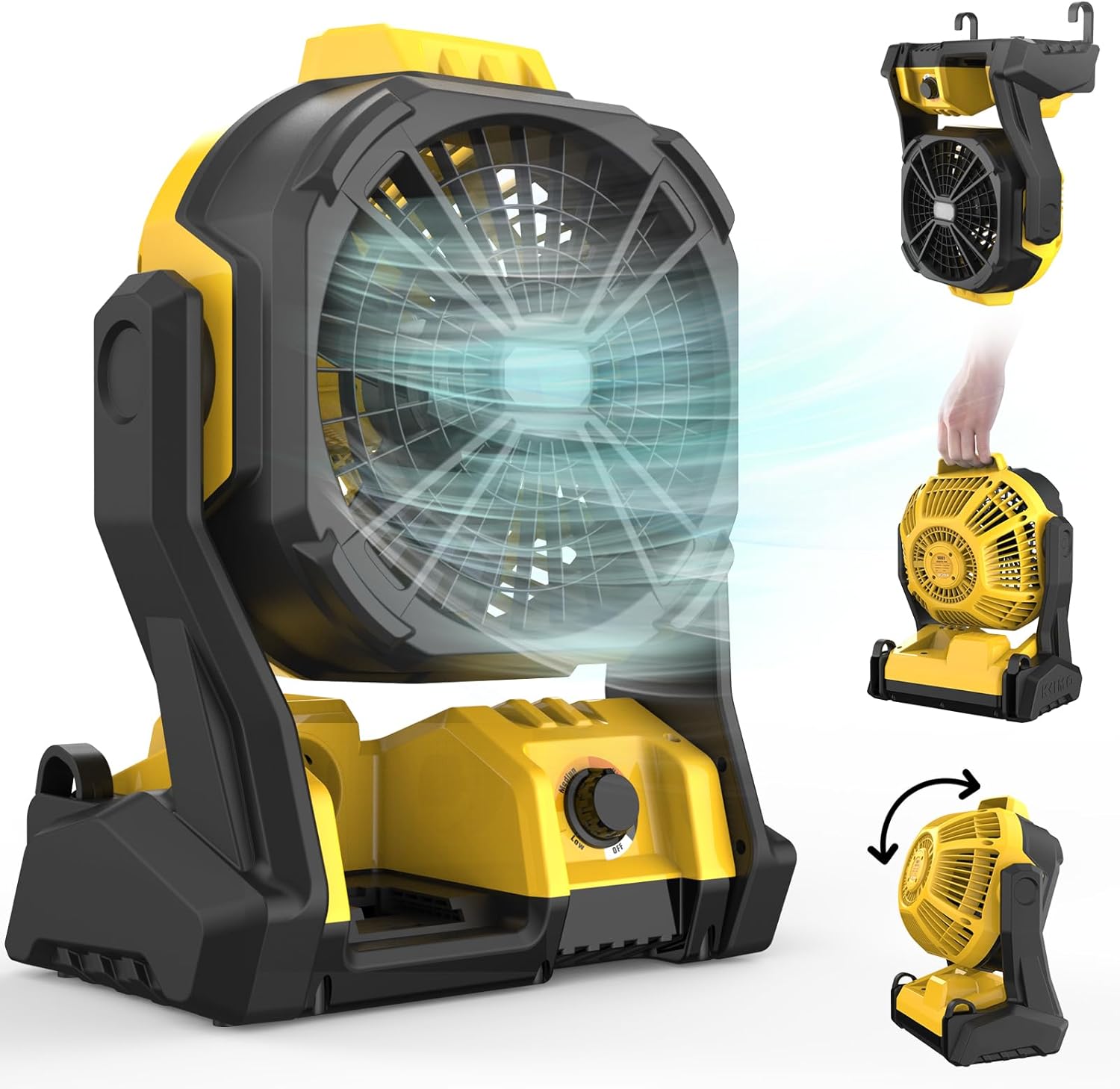 Amazon.com: Cordless Jobsite Fan for Dewalt 20V Battery, Portable ...