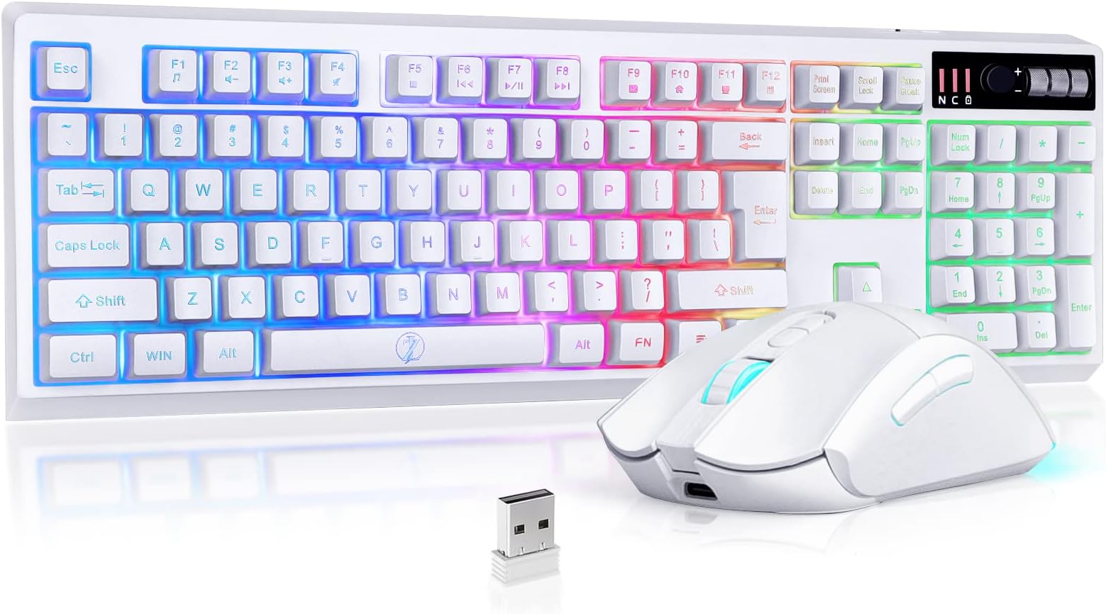 Amazon.com: ZJFKSDYX C104 Wireless Gaming Keyboard and Mouse Combo ...