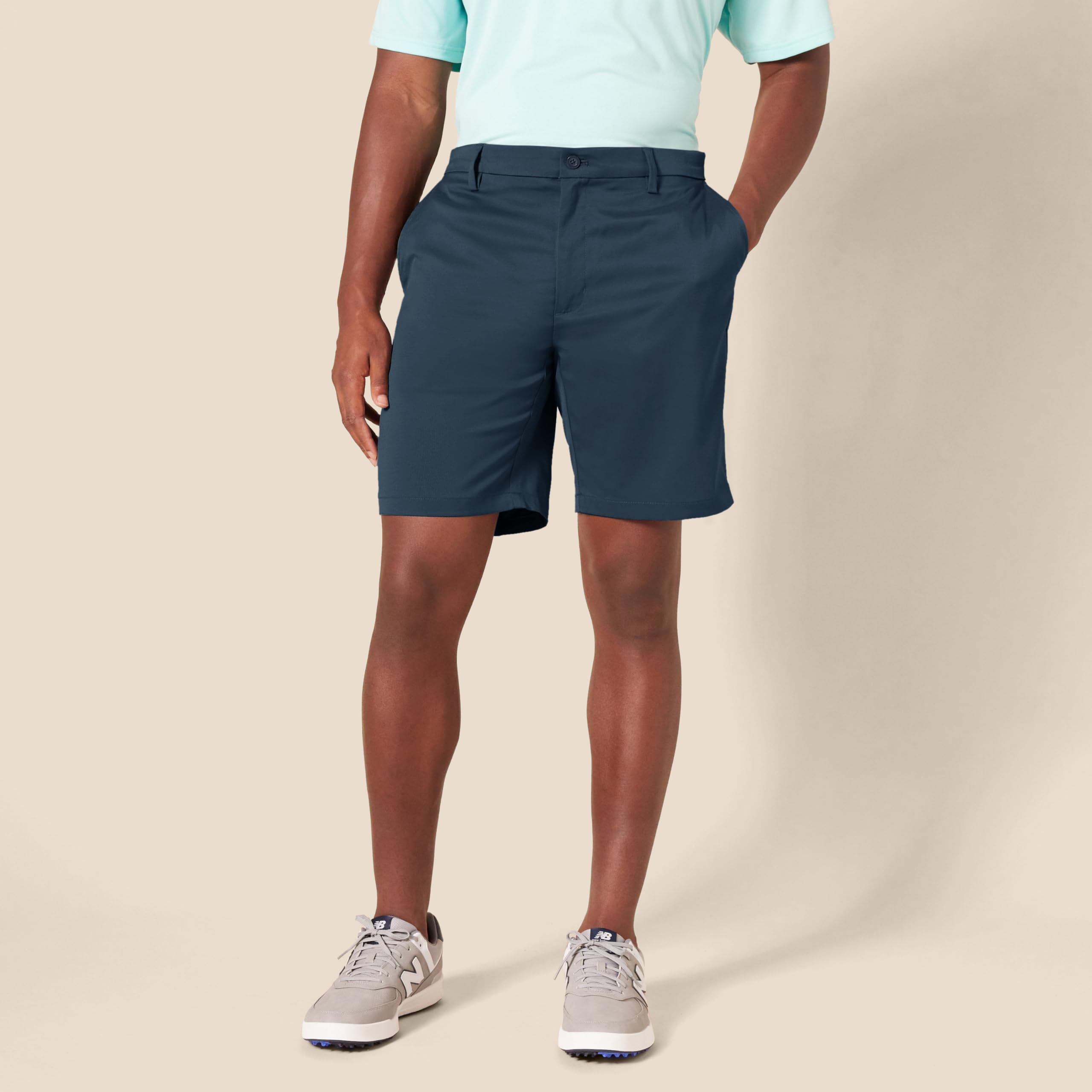 Snapklik.com : Essentials Mens Slim-Fit Stretch Golf Shorts