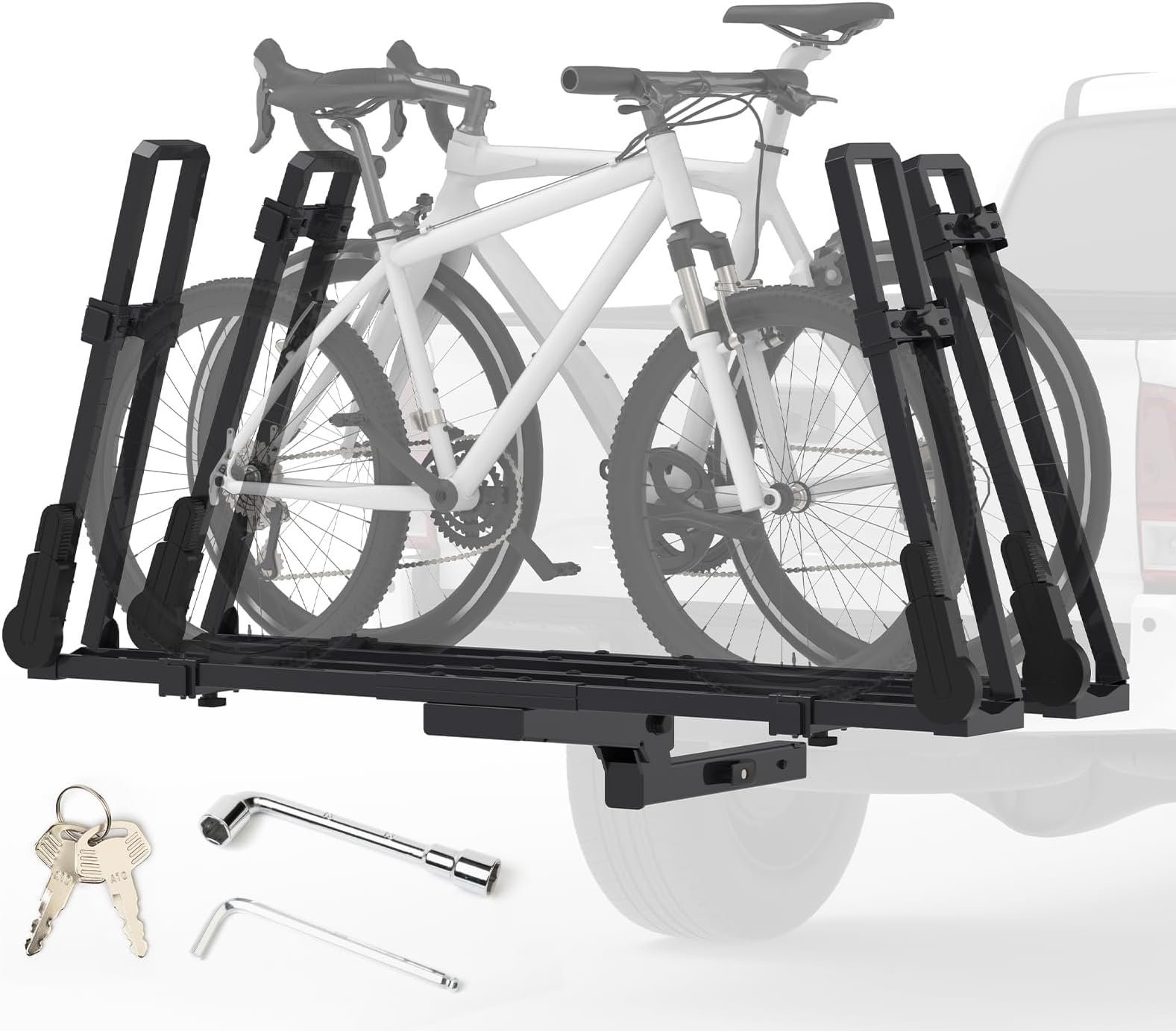 Amazon.com: Arksen 2" Hitch Mounted Foldable Rack Quick Release Handle ...