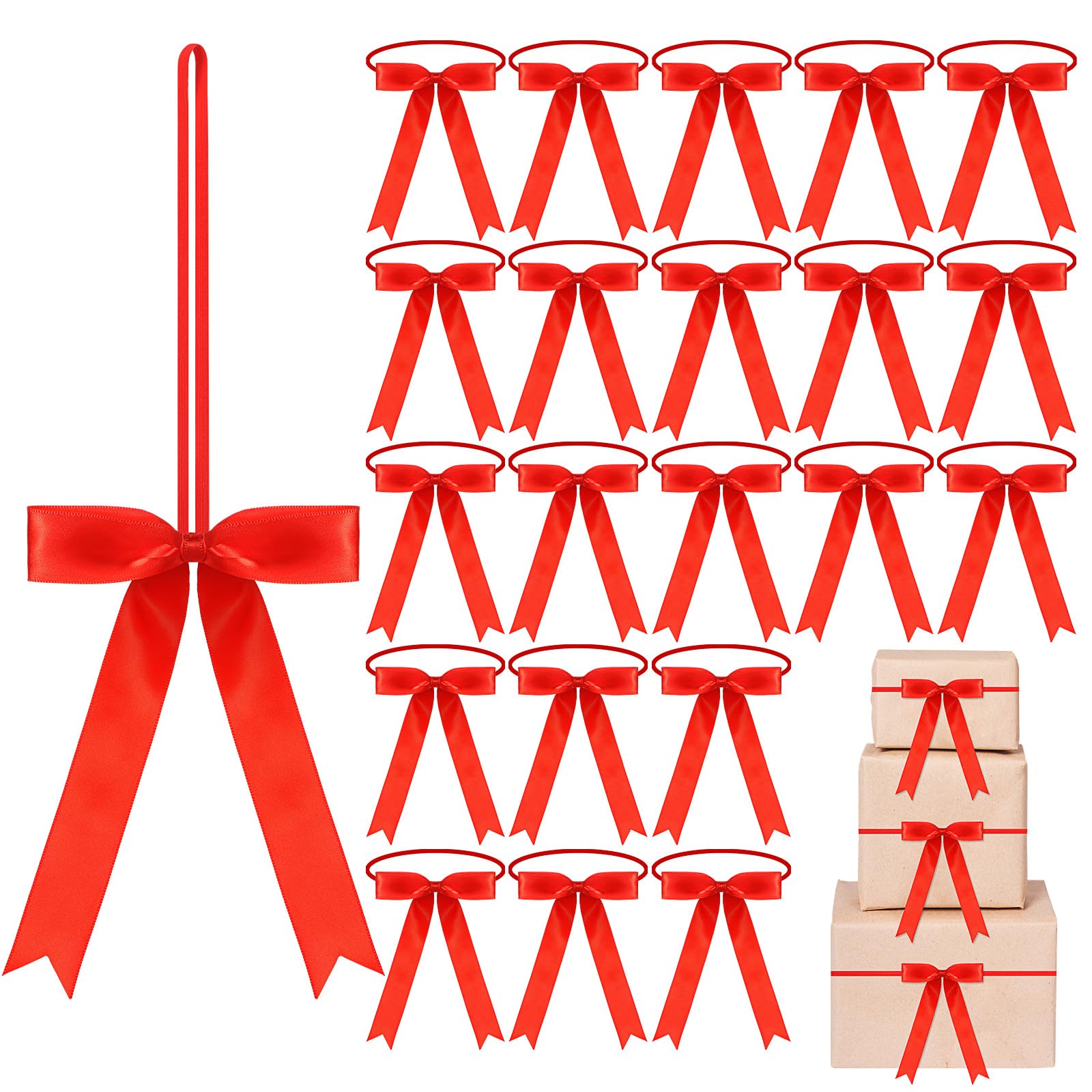 Amazon.com: Riceshoot 24 Pcs 8 Inch Stretch Elastic Loops with Pre Tied ...