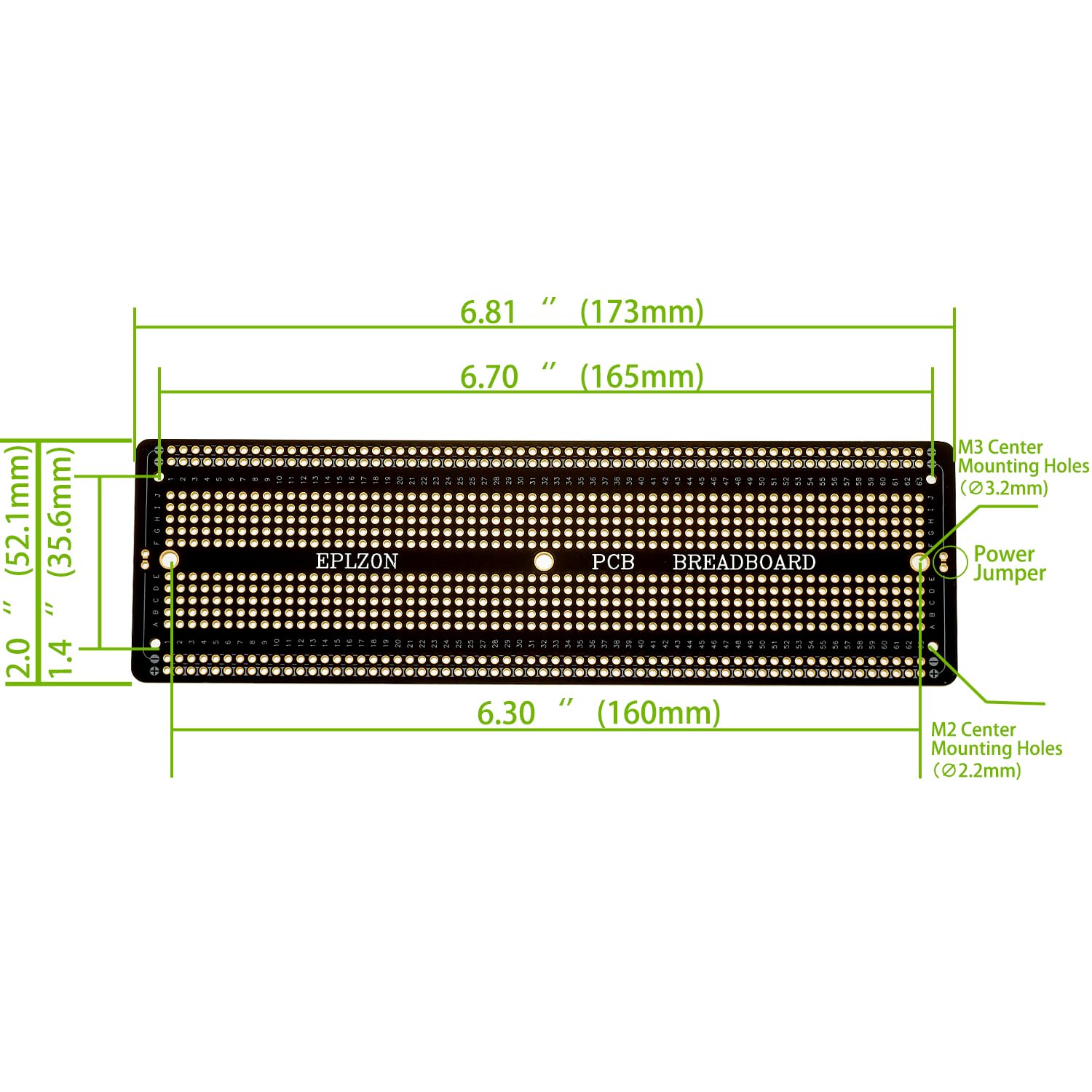 Snapklik.com : EPLOZN 2PCS 6.8"x2.05" & 2PCS 3.5"x2.05" Breadboard Kit ...