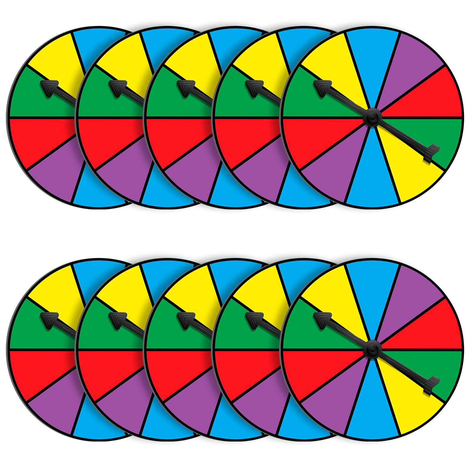 Chivao 10 Sets Game Spinner Wheel Blank Erasable Math Game | Desertcart ...