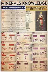 Amazon.com: ESETASOT Vintage Minerals Knowledge Metal Tin Signs ...