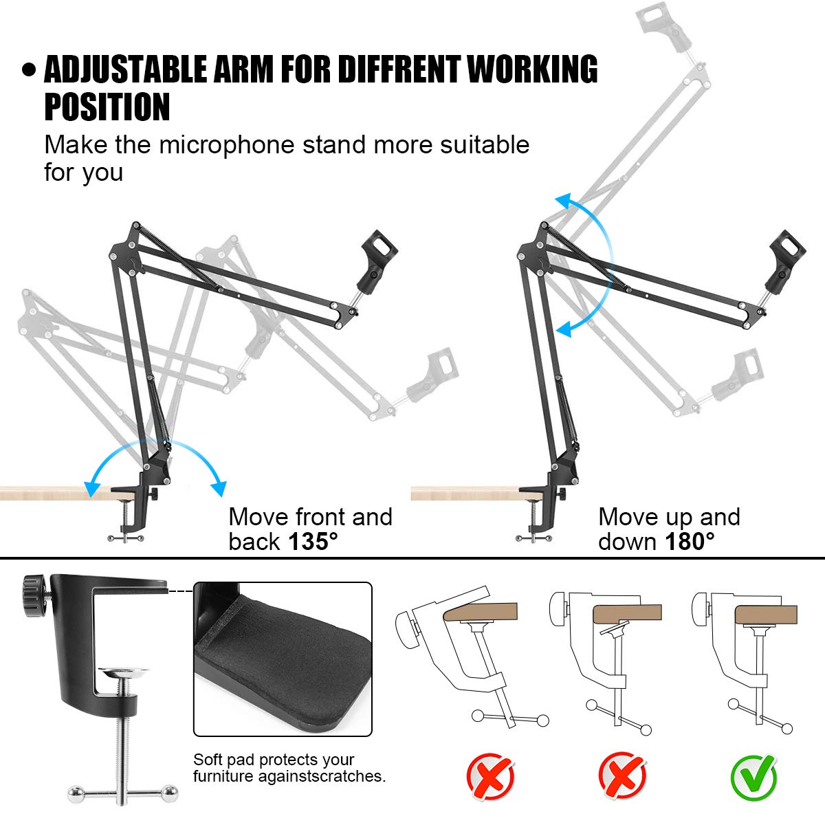 buy-microphone-arm-stand-renfox-adjustable-suspension-boom-scissor-mic