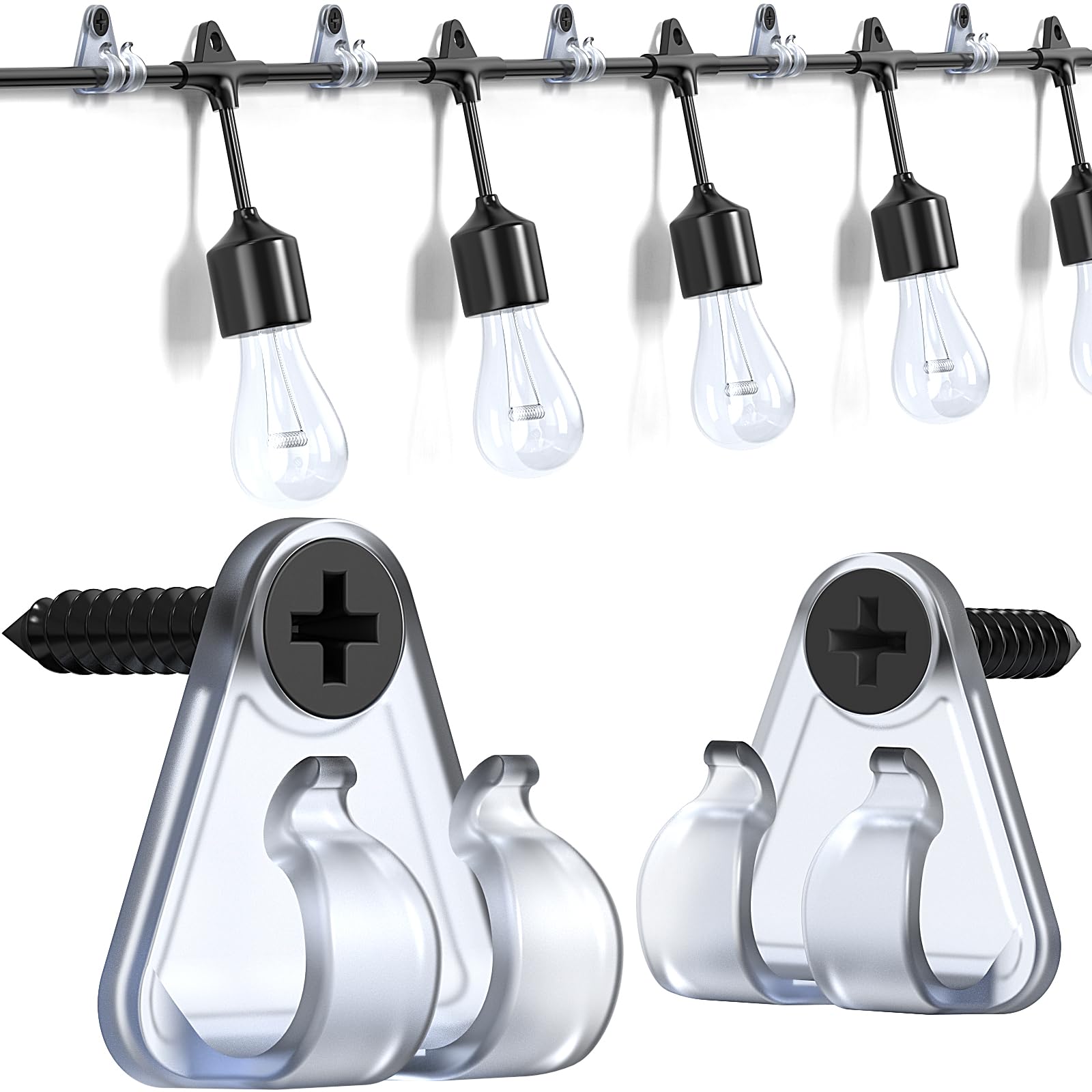 Amazon.com: Lewufe Hooks for Outdoor String Lights Clips, Christmas ...