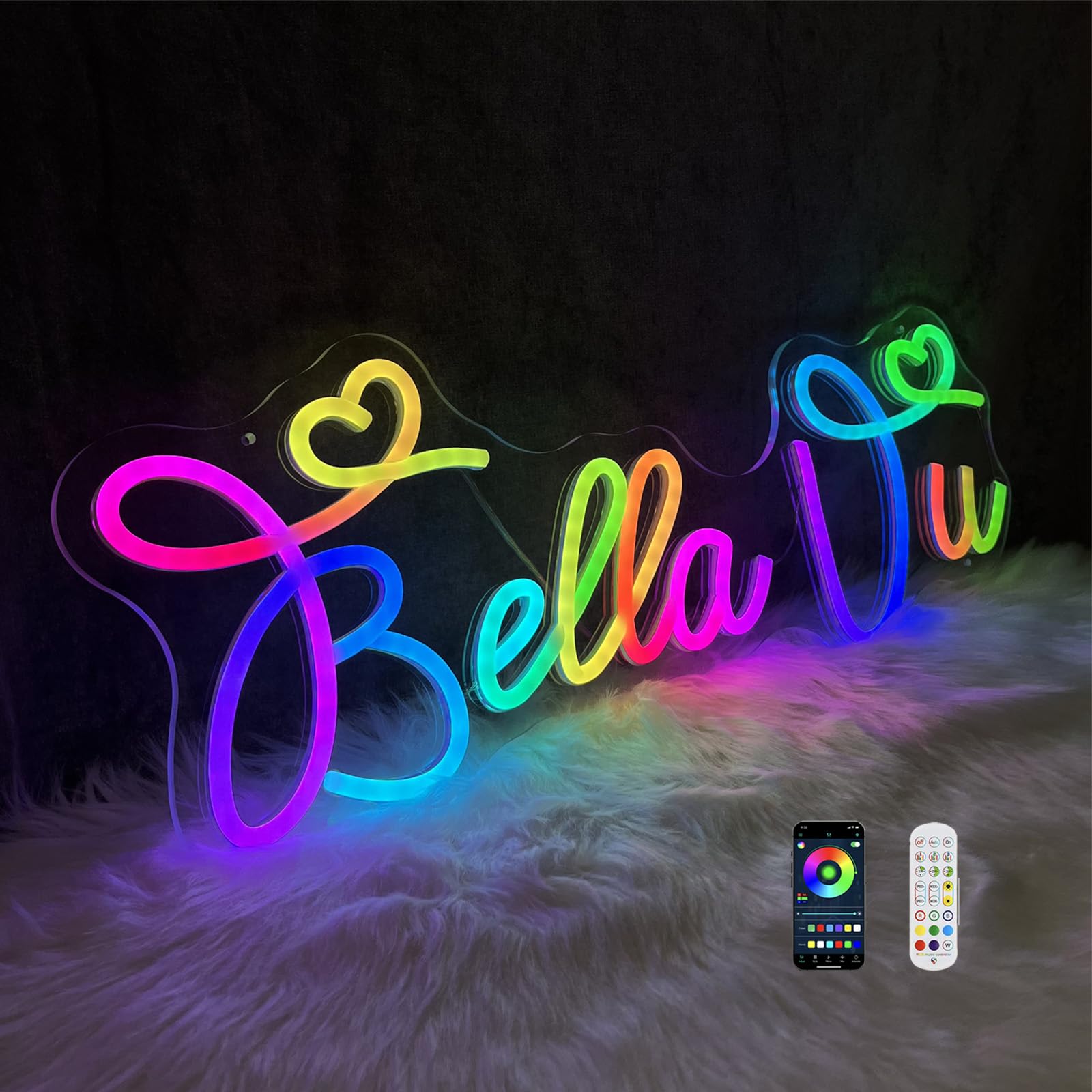 Amazon.com : Kllifjill Custom Neon Signs,Neon Sign Customizable For ...