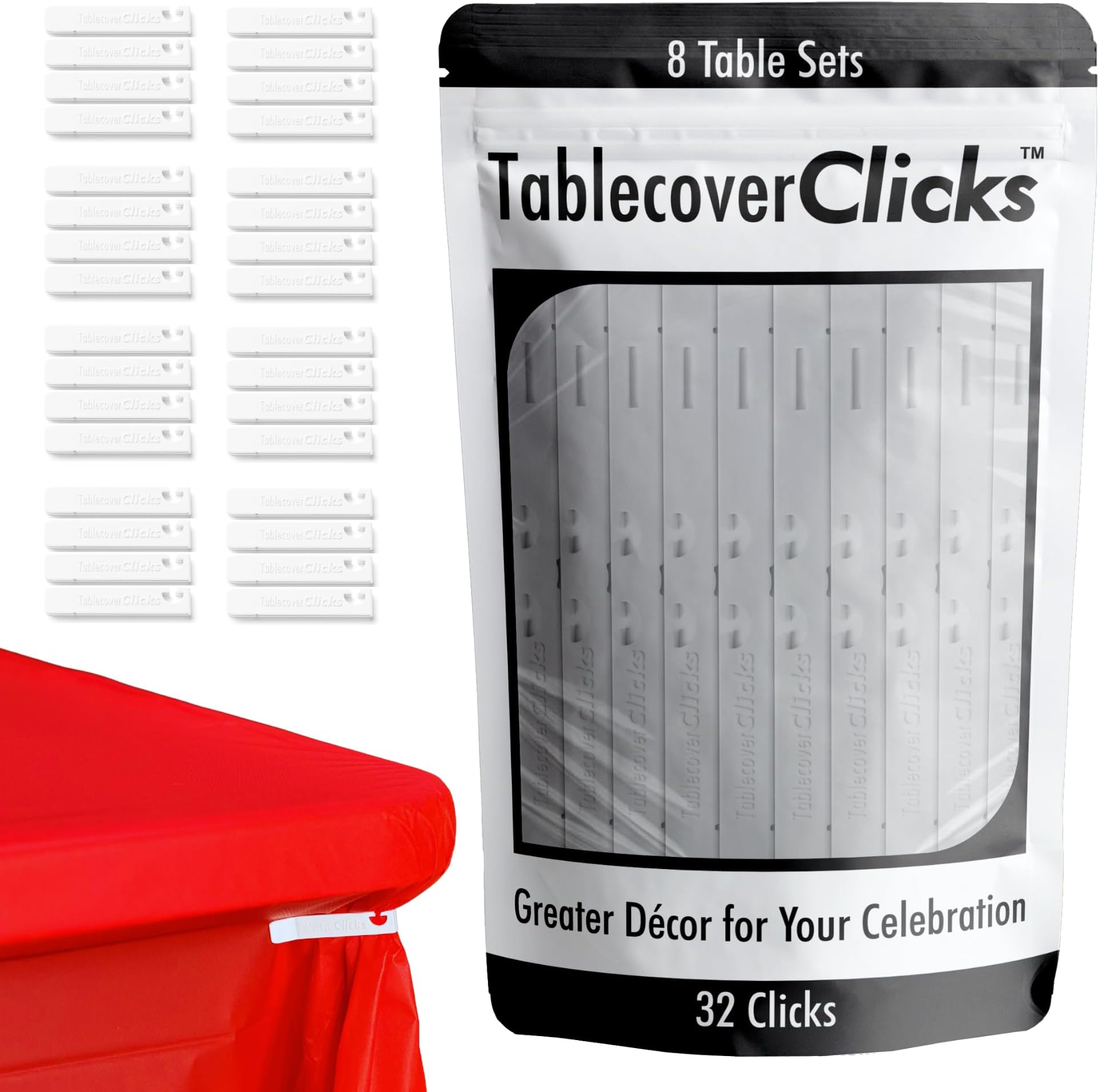 Amazon.com: Latomex Tablecloth Clips, Set of 6 Extra Large Table Cover ...
