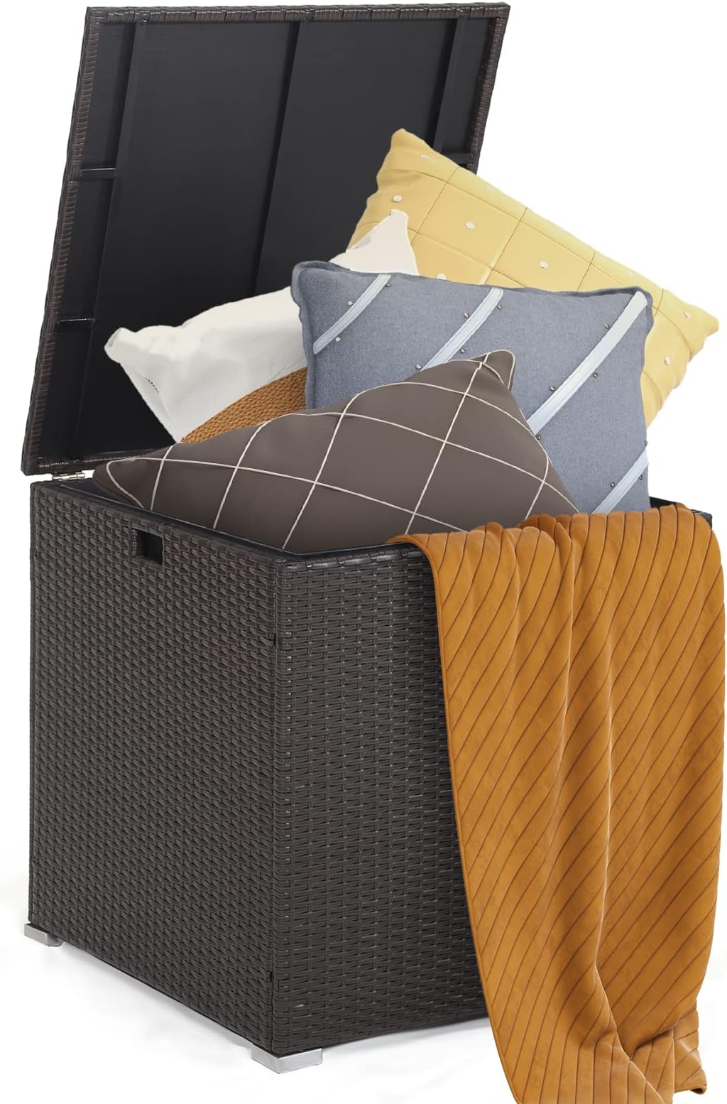 Amazon.com: HAPPYGRILL Outdoor Storage Deck Box, 72 Gallon Square ...