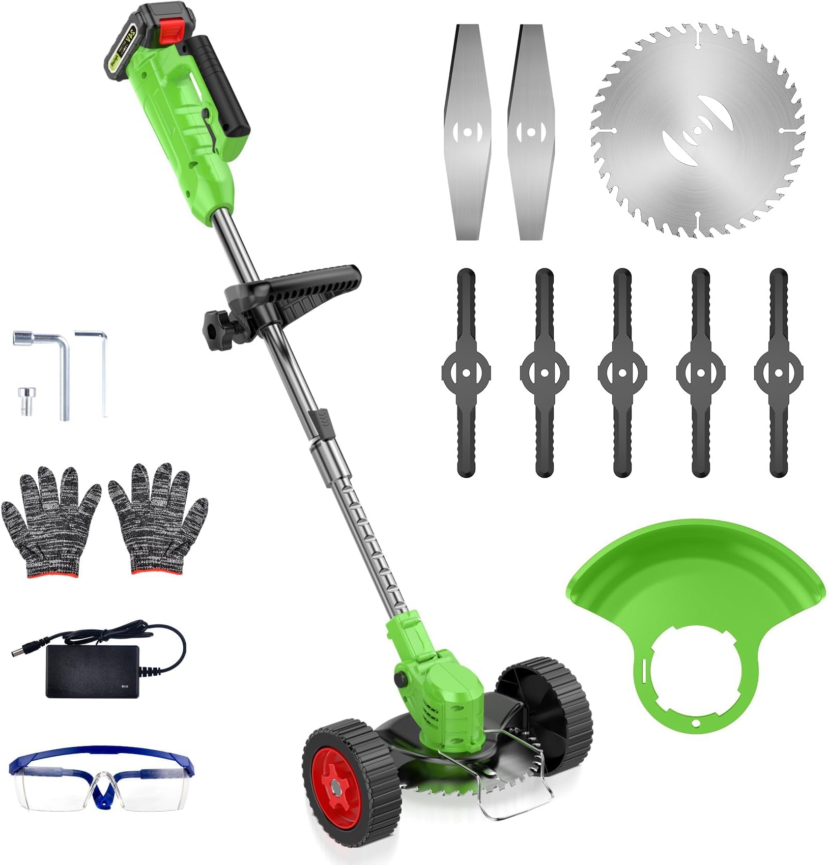 Amazon.com : Cordless Lawn Trimmer Weed Wacker - GUIFIN 21V Lawn Mower ...
