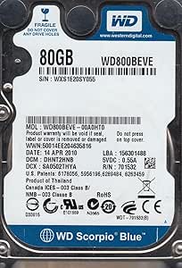 Amazon | Western Digital Scorpio Blue 2.5inch 5400rpm 80GB 8MB PATA ...