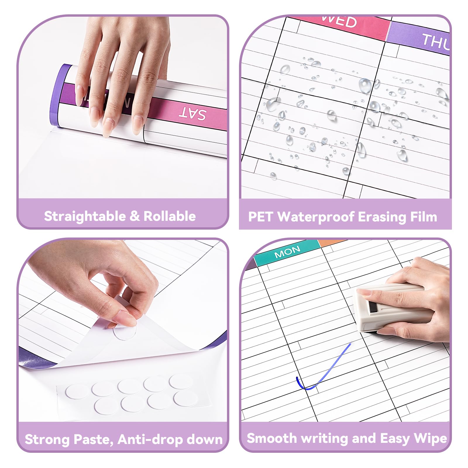 Snapklik.com : Large Dry Erase Calendar For Wall - Undated 3 Month ...