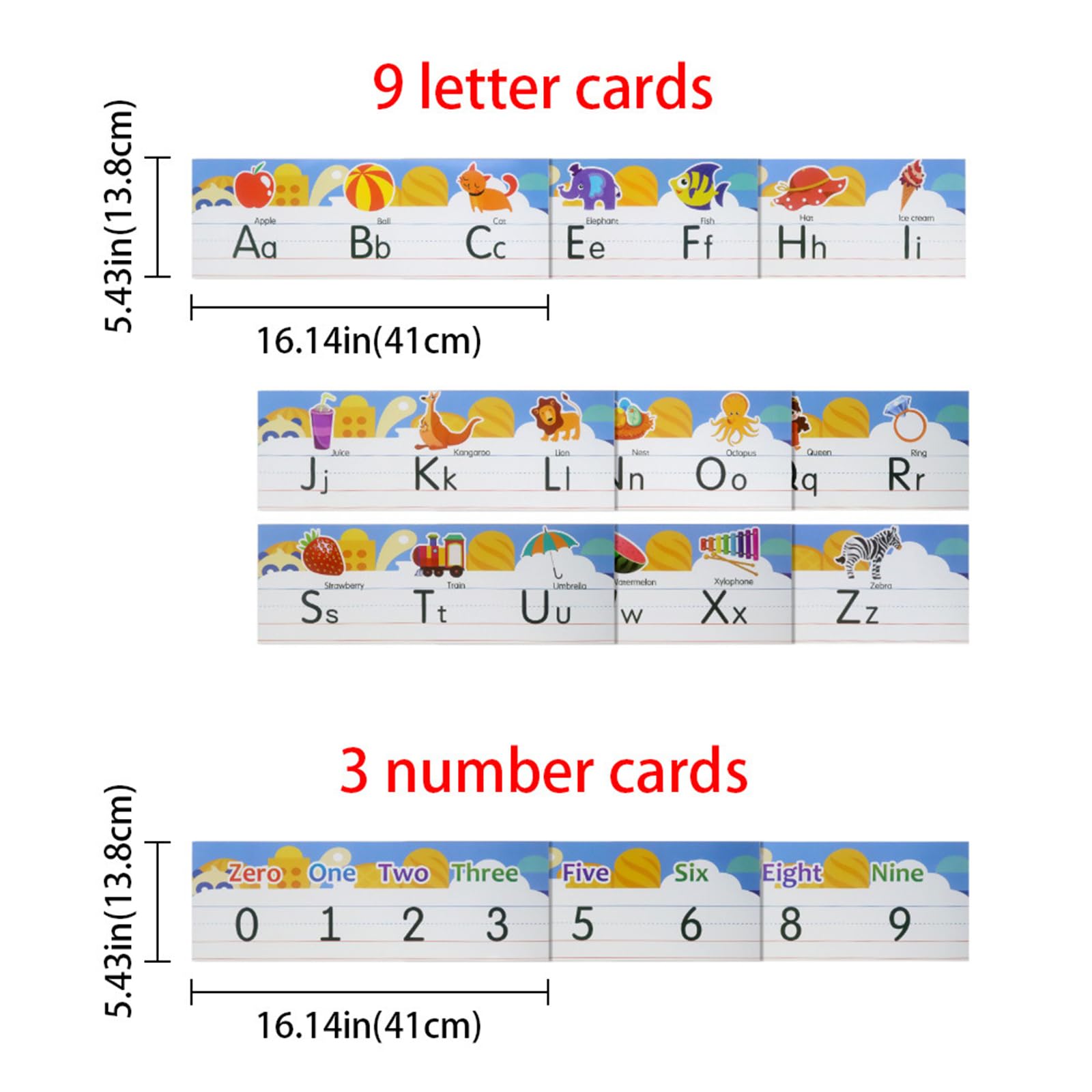 Snapklik.com : Alphabet Bulletin Board Set 12pcs ABC Number 0-9 Line ...