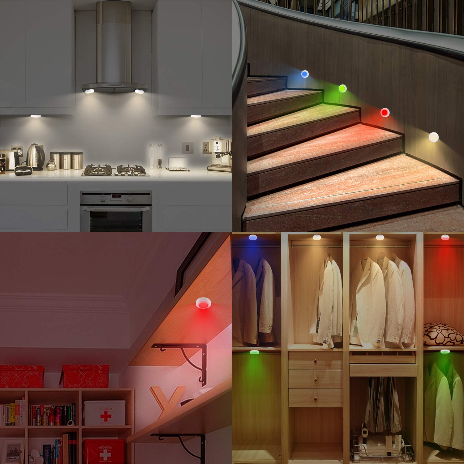 Snapklik.com : HONWELL Tap Light Wireless Touch Cabinet Light Multi ...
