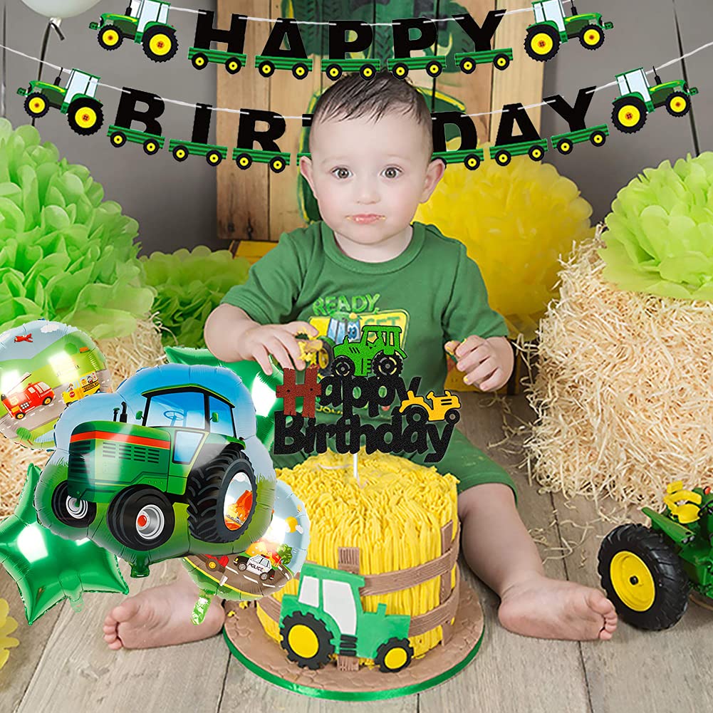 59 Pieces Farm Tractor Theme Party Decorations Tractor Happy Birthday ...