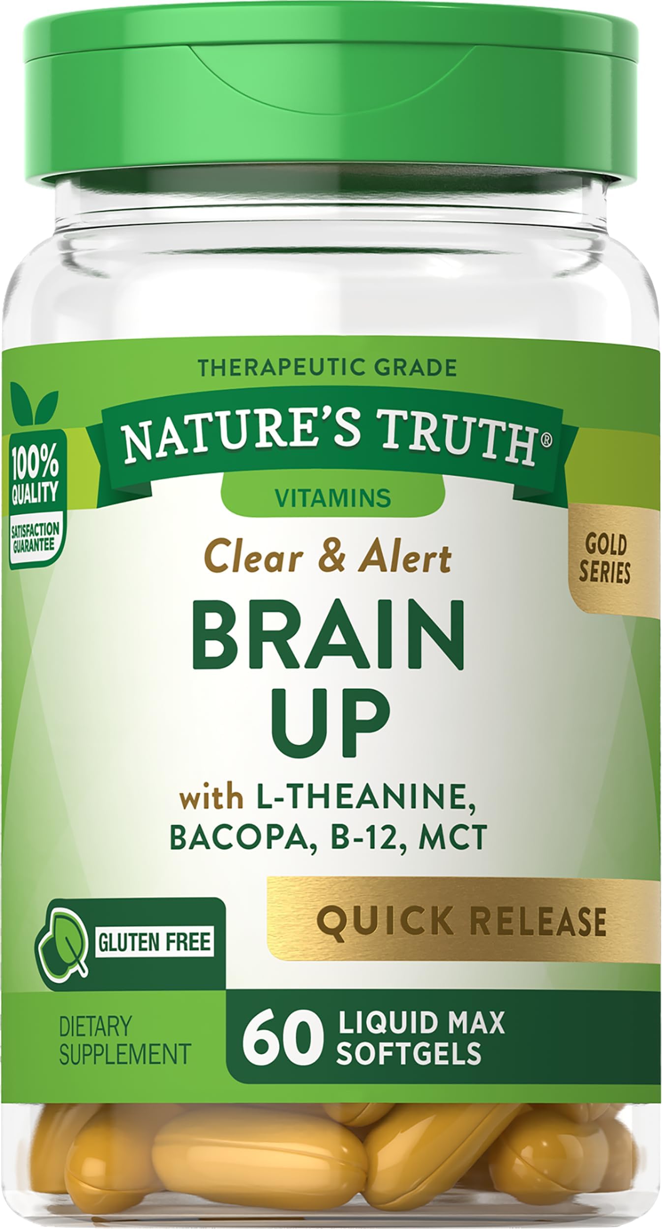 Amazon.com: Nature's Truth Brain Up Softgels | 60 Liquid Softgels ...