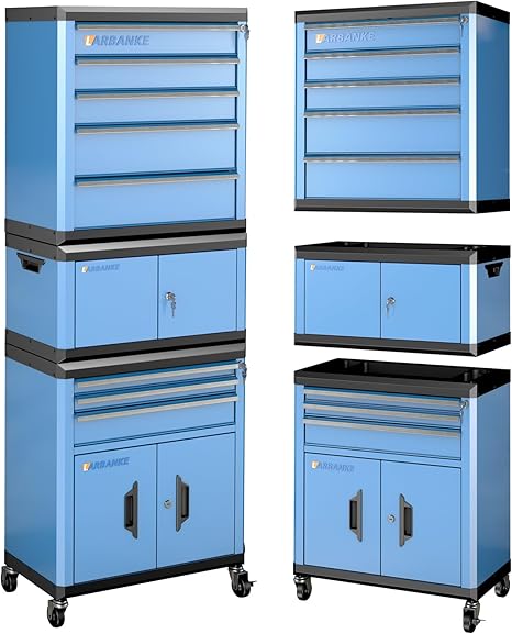 Amazon.com: LARBANKE 8 Drawer Rolling Tool Chest with Locks&360° Wheels ...