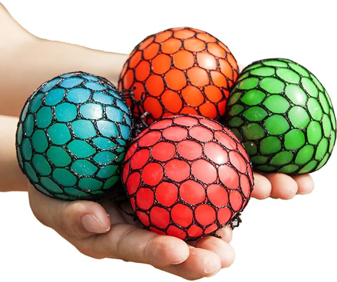 Amazon.com: Mesh Squishy Ball Squeeze Grape Ball Relieve Pressure Ball ...