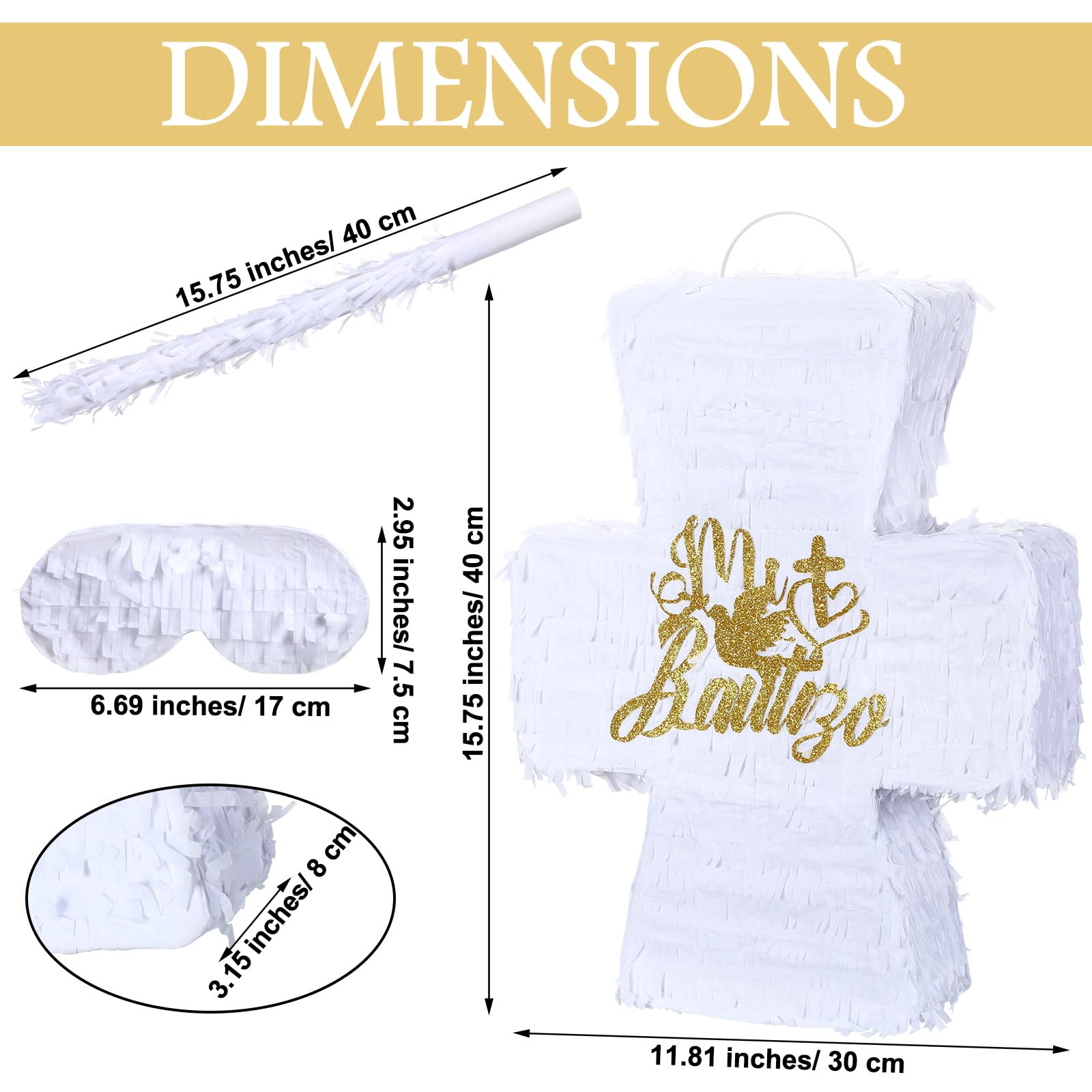 Piñata Mi Bautizo en forma de... - B0CMTKX7CQ | Encarguelo.com