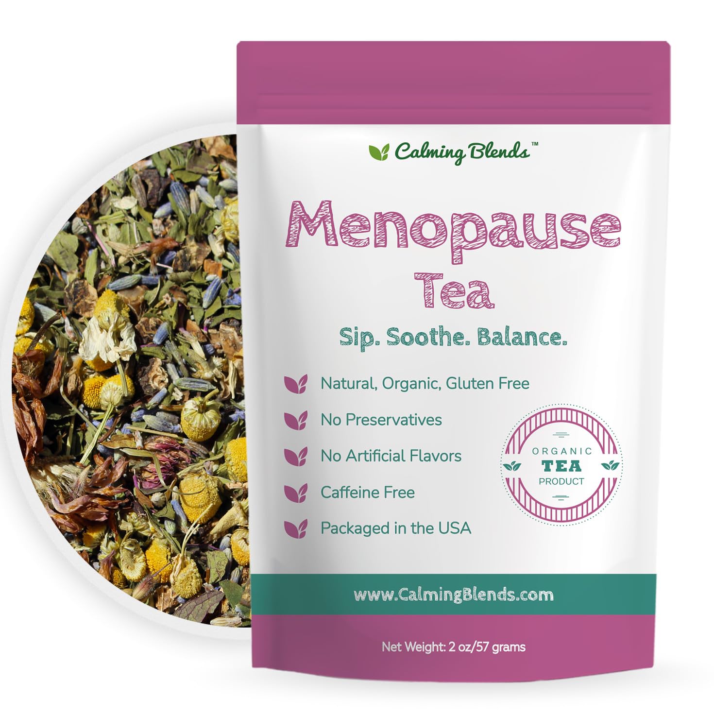 Amazon.com : Calming Blends Menopause Tea | Gentle Support for Hot ...