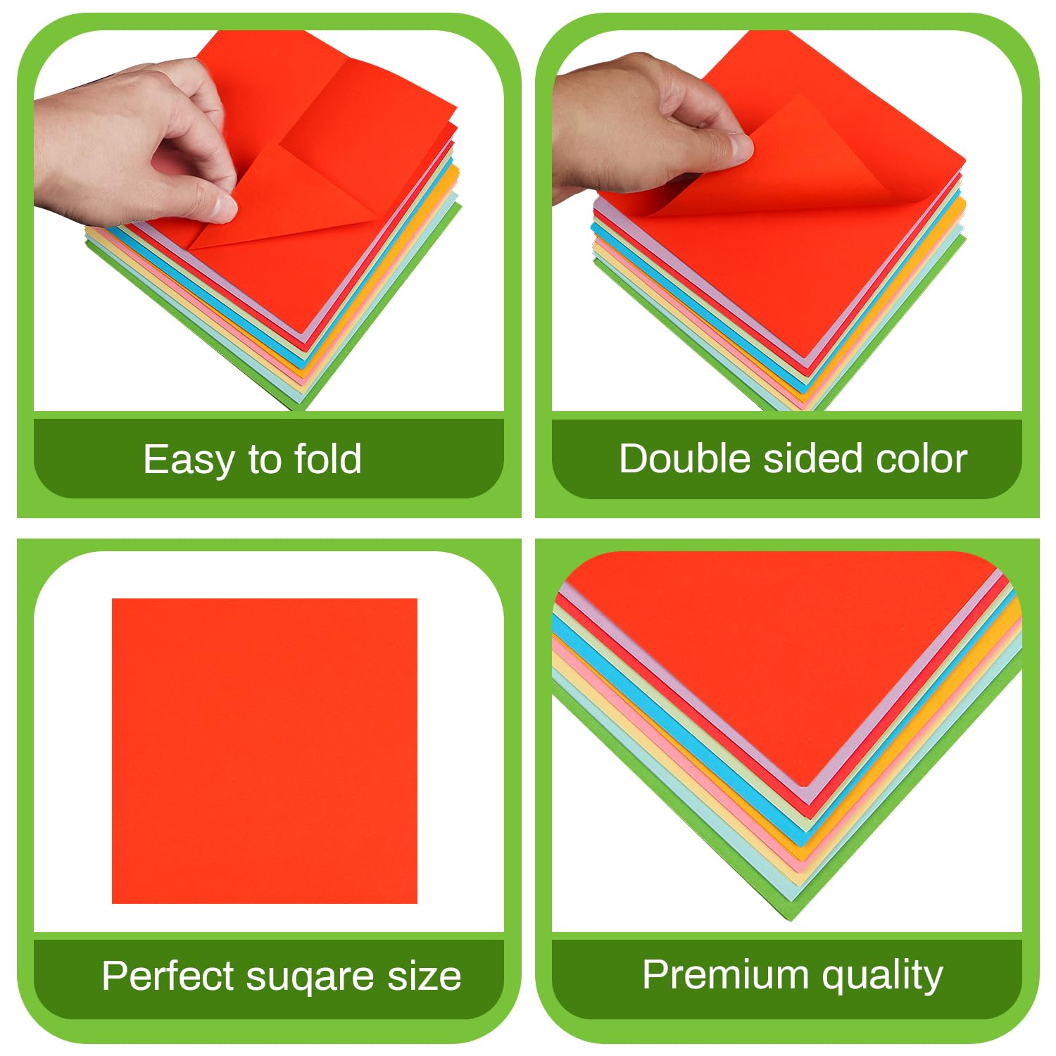 Snapklik.com : Origami Paper - 100 Sheets - 10 Colors - 3.94 Inch ...