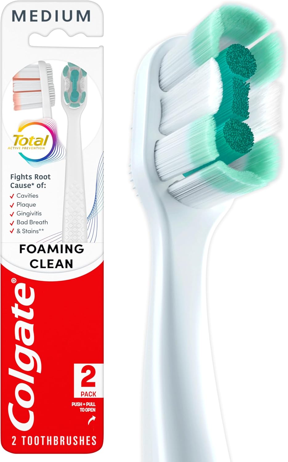 Amazon.com : Colgate Total Active Prevention Foaming Clean Medium ...
