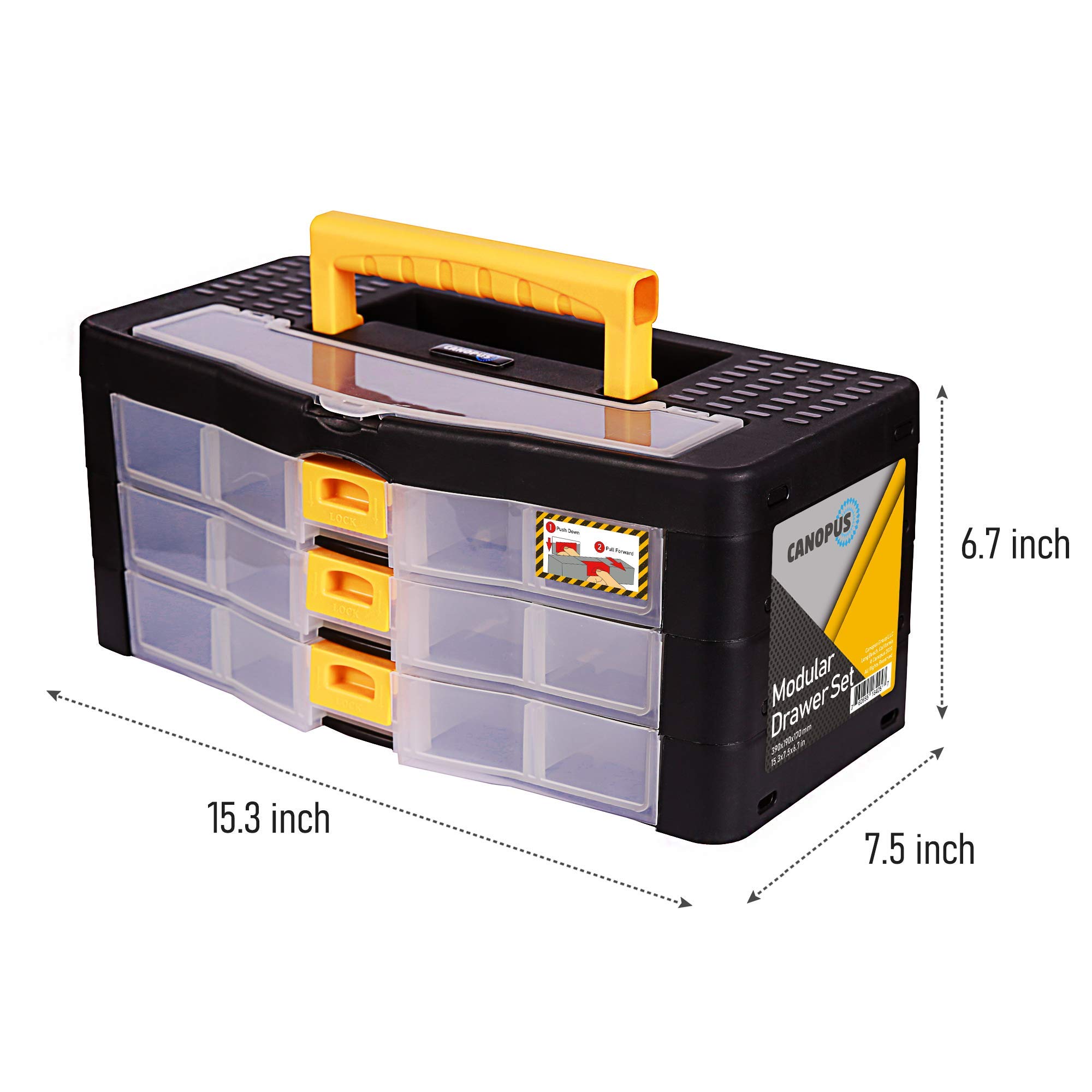 Buy CANOPUS Screw Box Organiser With Drawer, Heavy Duty Plastic Tool ...