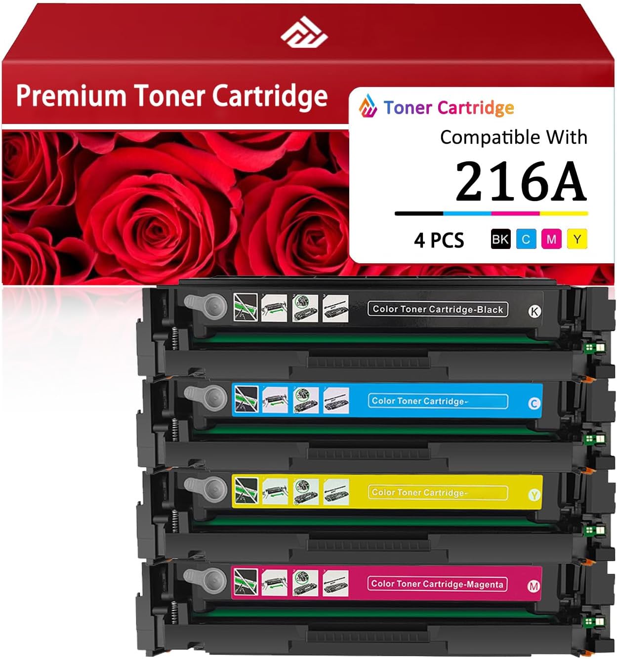 DZNITH Cartuchos De Tóner 216A Compatibles para HP 216A W2410A W2411A W2413A W2412A Cartucho De ...